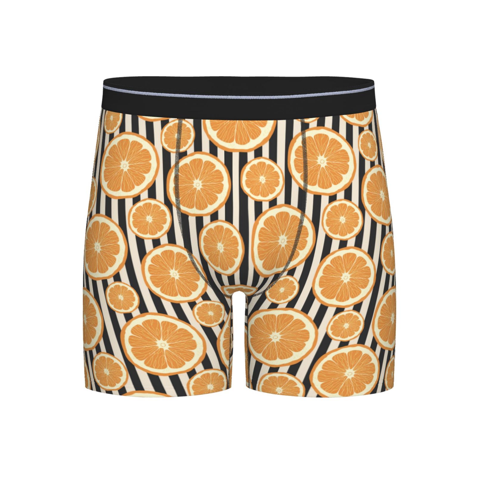 Mens Underwear, Cute Stripe Orange Mens Underwear Boxer Briefs, Soft ...