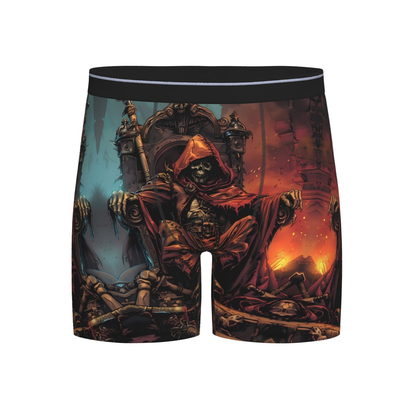Mens Underwear, Dark Skull King Throne Mens Underwear Boxer Briefs ...