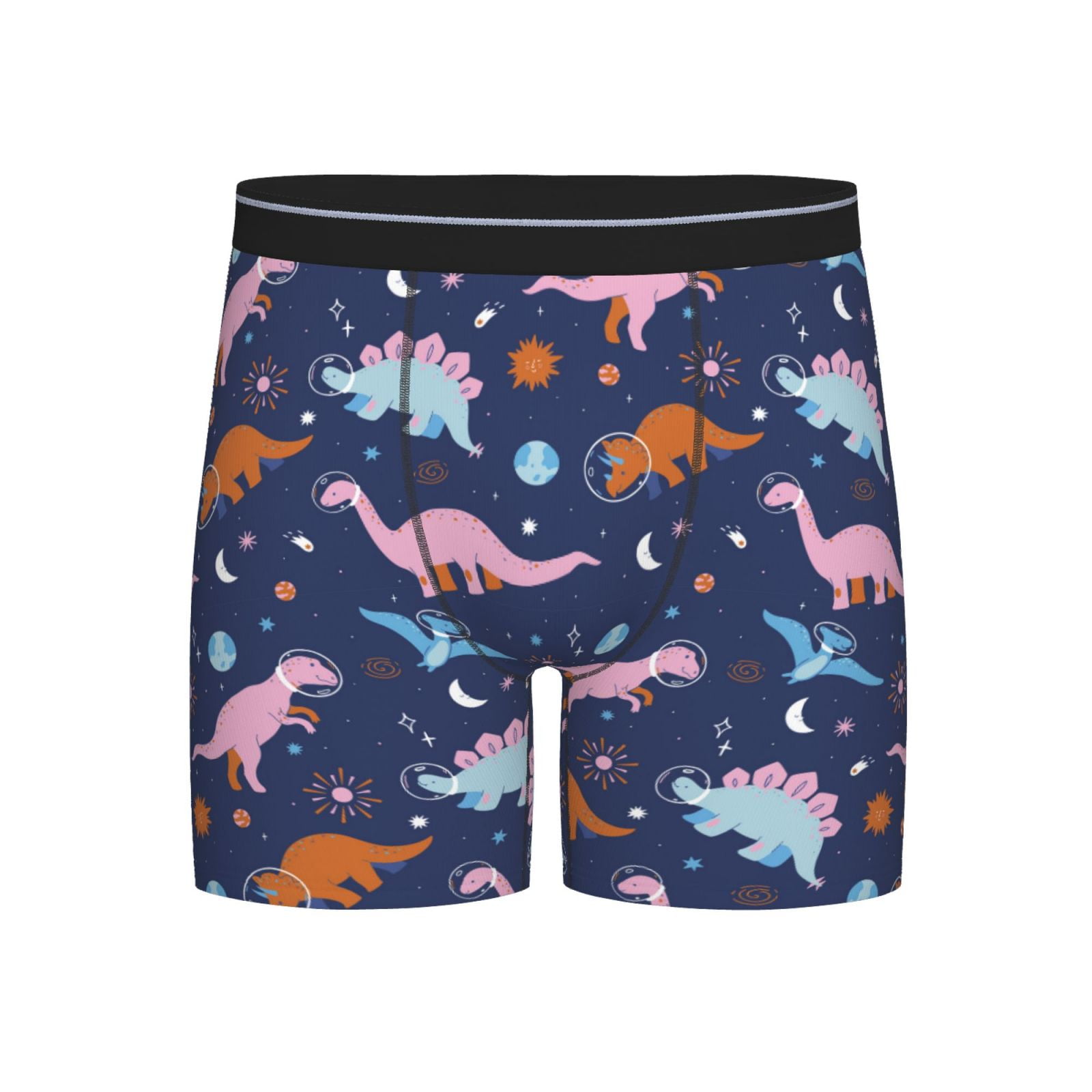 Mens Underwear, Dinosaur Print H Mens Underwear Boxer Briefs, Soft ...