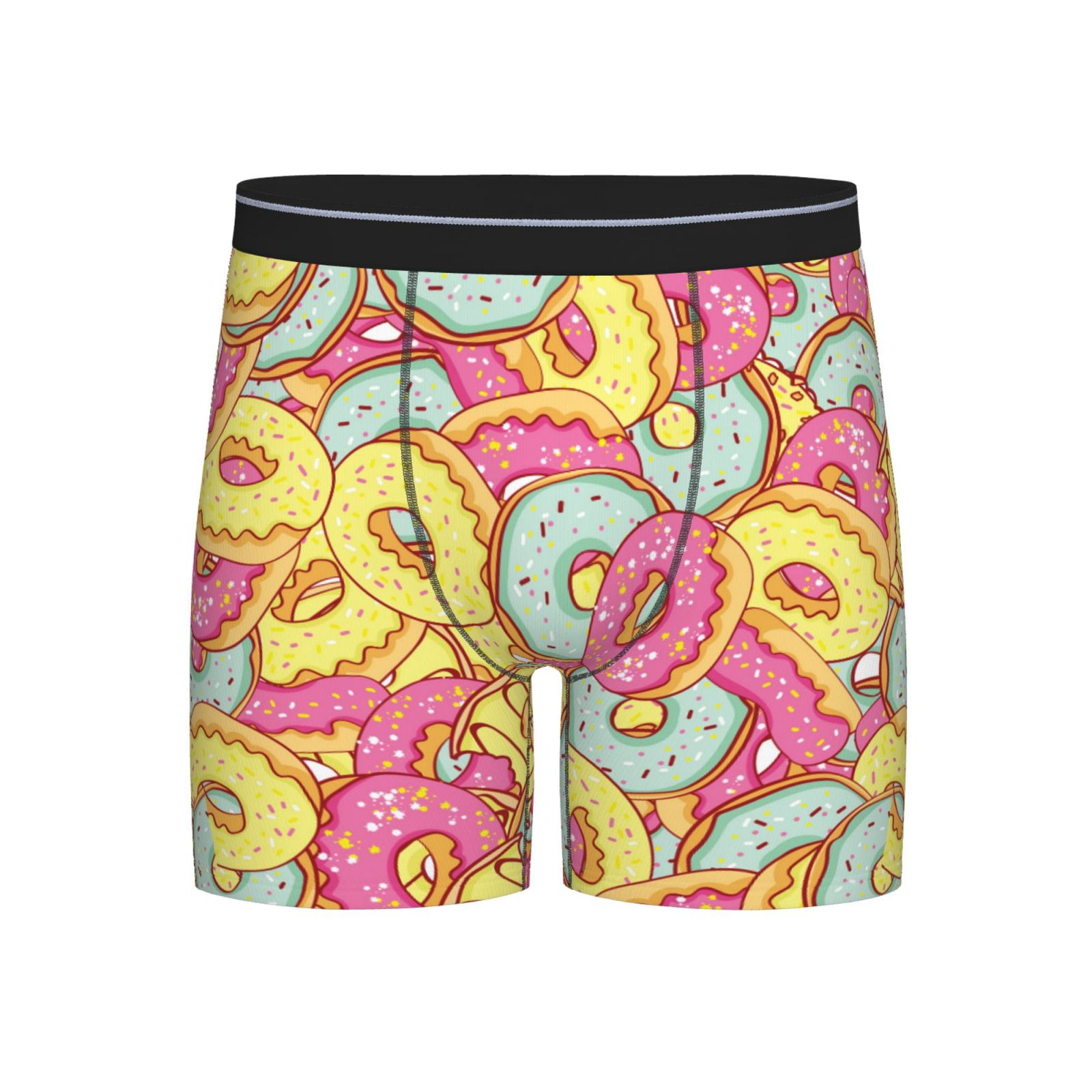 Mens Underwear, Donut And Blue Mens Underwear Boxer Briefs, Soft ...