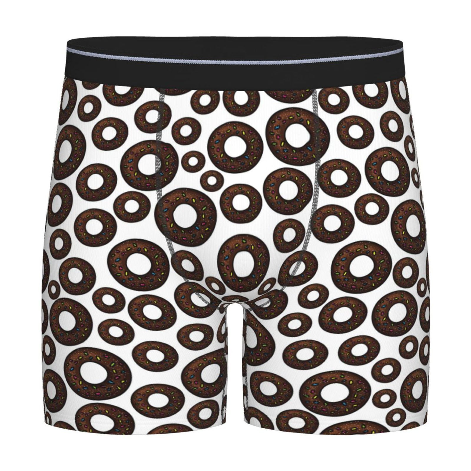 Mens Underwear, Donut Brown Mens Underwear Boxer Briefs, Soft ...