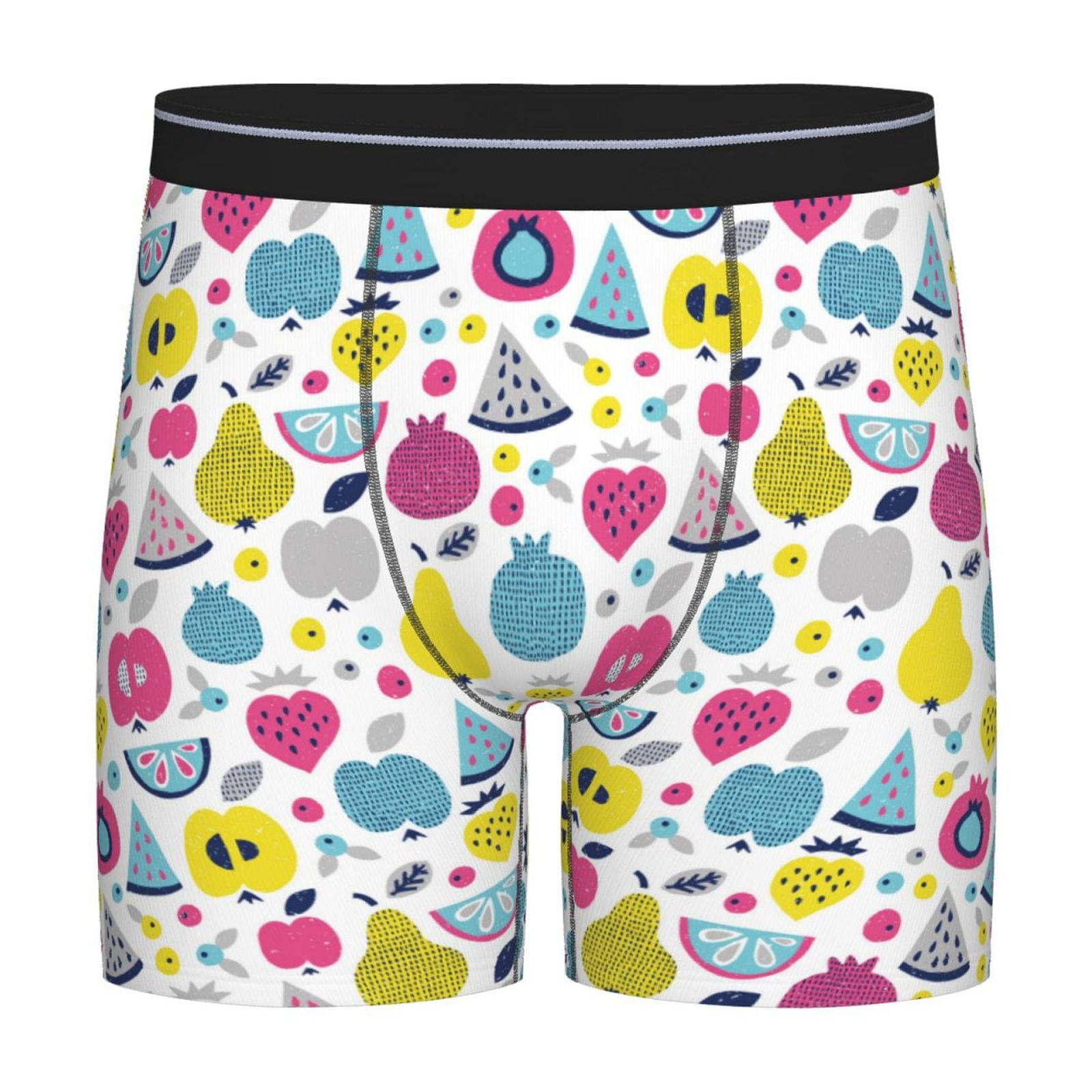 Mens Underwear, Doodle Fruits Mens Underwear Boxer Briefs, Soft ...