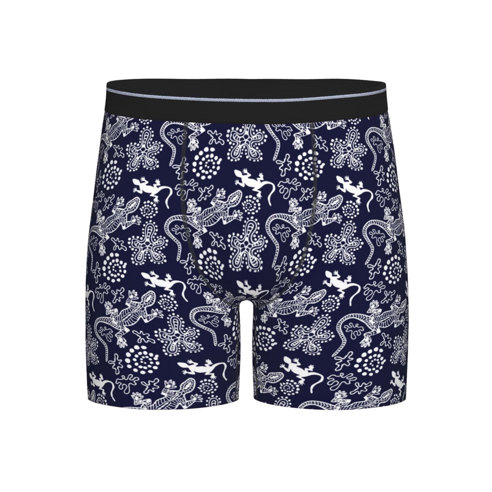 Mens Underwear, Exotic Gecko Lizard White Mens Underwear Boxer Briefs ...