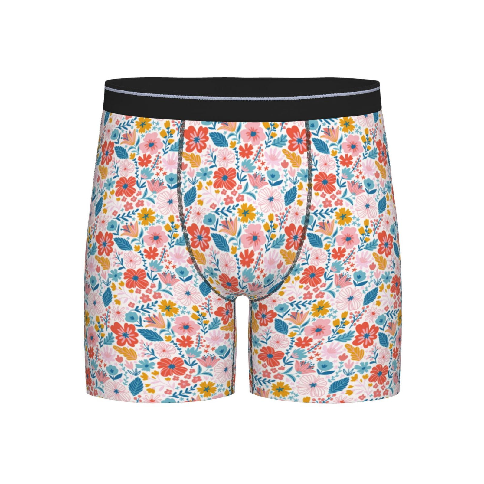 Mens Underwear, Floral Ditsy Mens Underwear Boxer Briefs, Soft ...