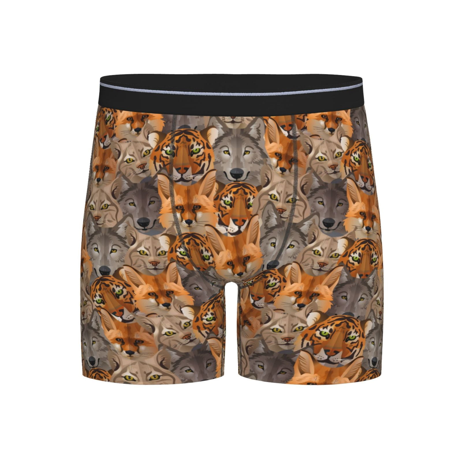 Mens Underwear, Fox Tiger Pattern Mens Underwear Boxer Briefs, Soft ...