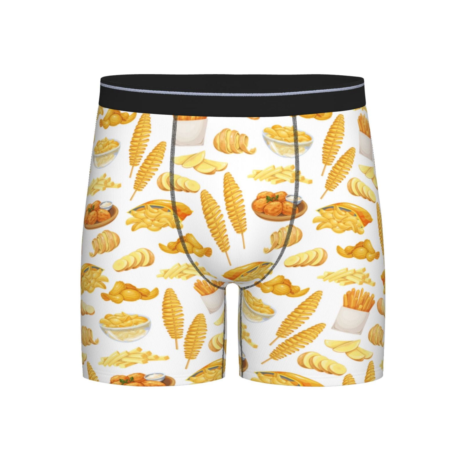 Mens Underwear, Fries Potato Chips Mens Underwear Boxer Briefs, Soft ...