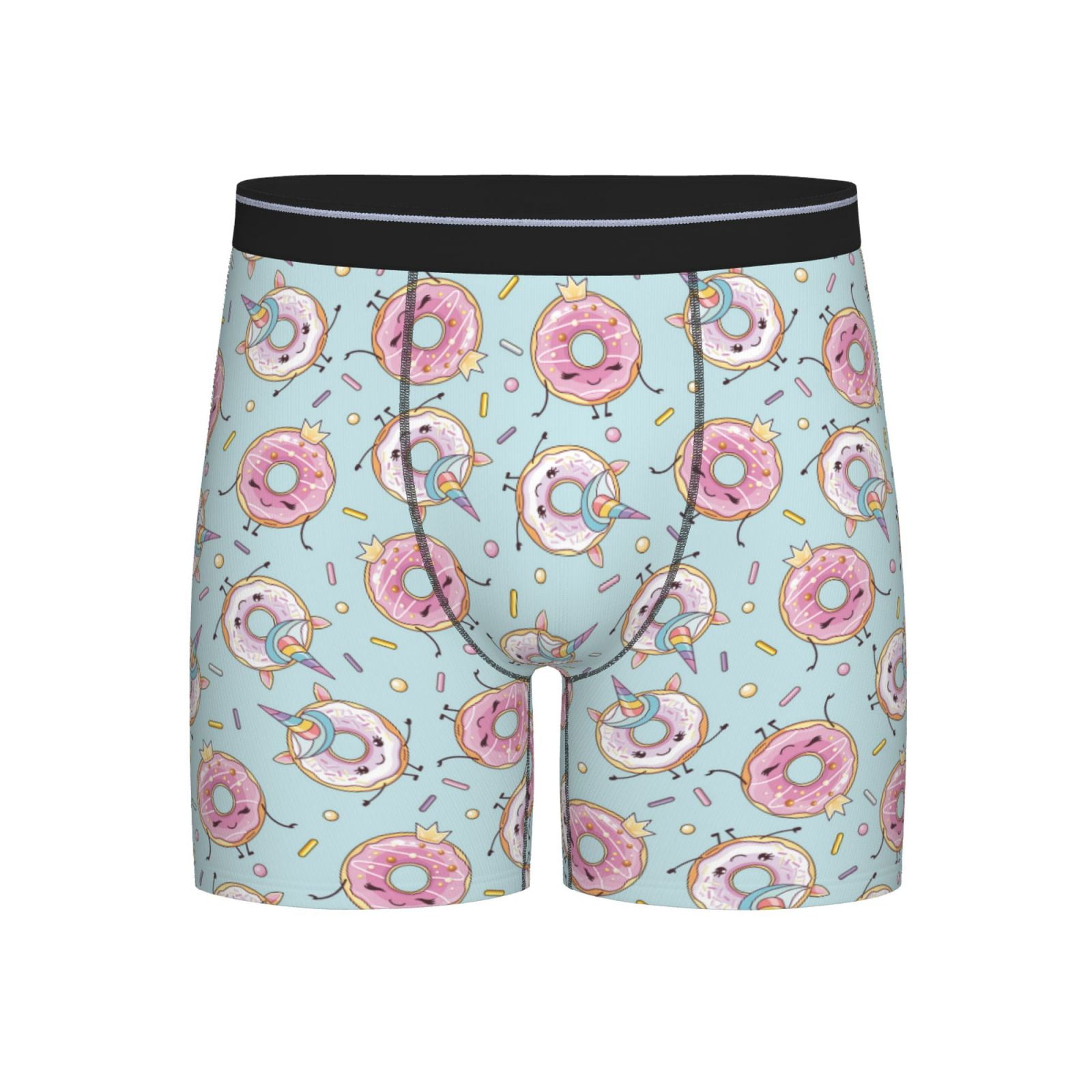 Mens Underwear, Funny Cartoon Donut Print Mens Underwear Boxer Briefs ...