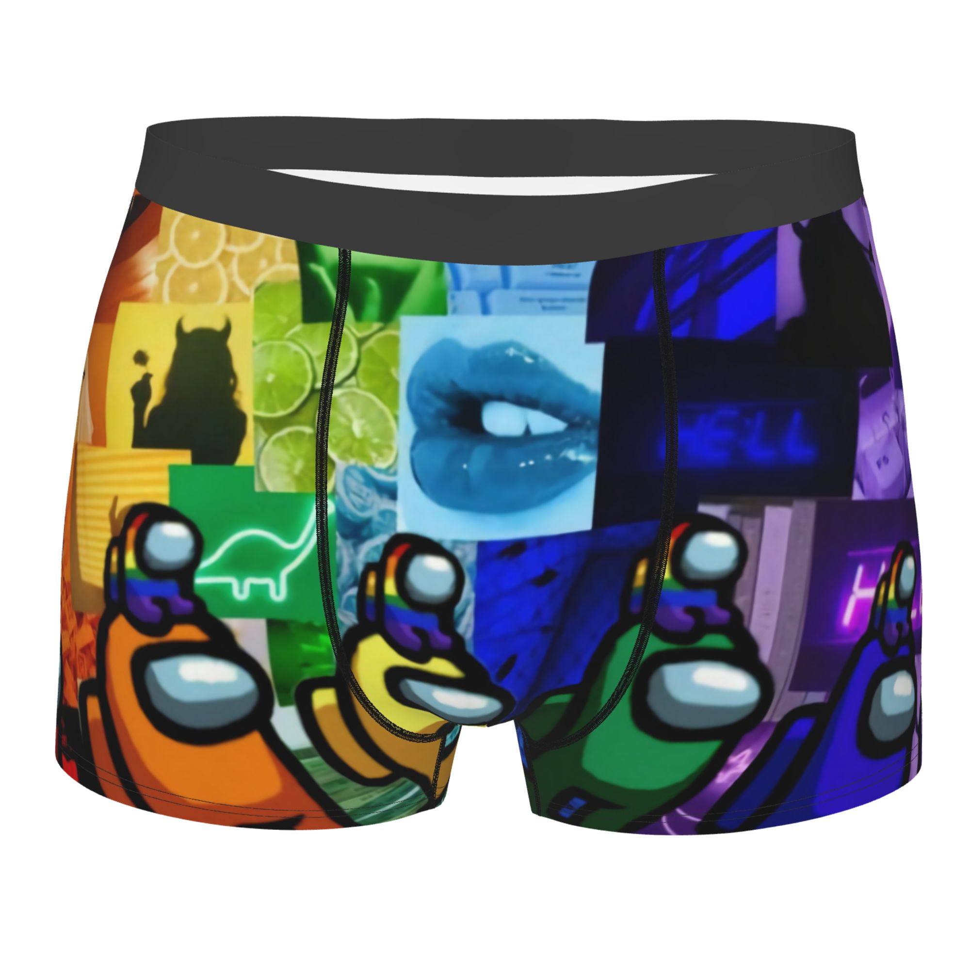 Mens Underwear,Gaming Colorful Among-Us Imposter Crewmate Boxer Briefs ...