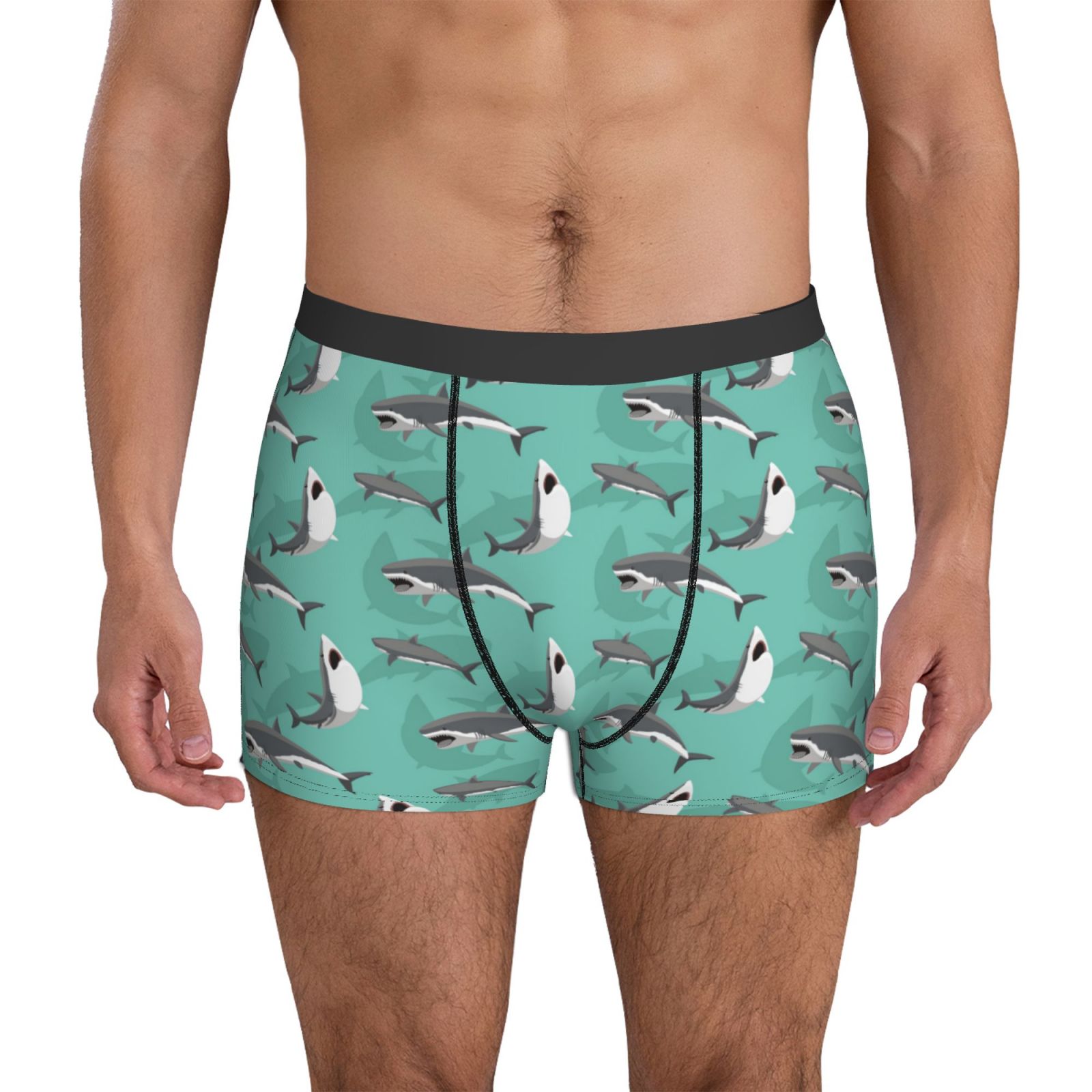 Mens Underwear - Great White Shark Breathable Stretch Boxers for Men ...