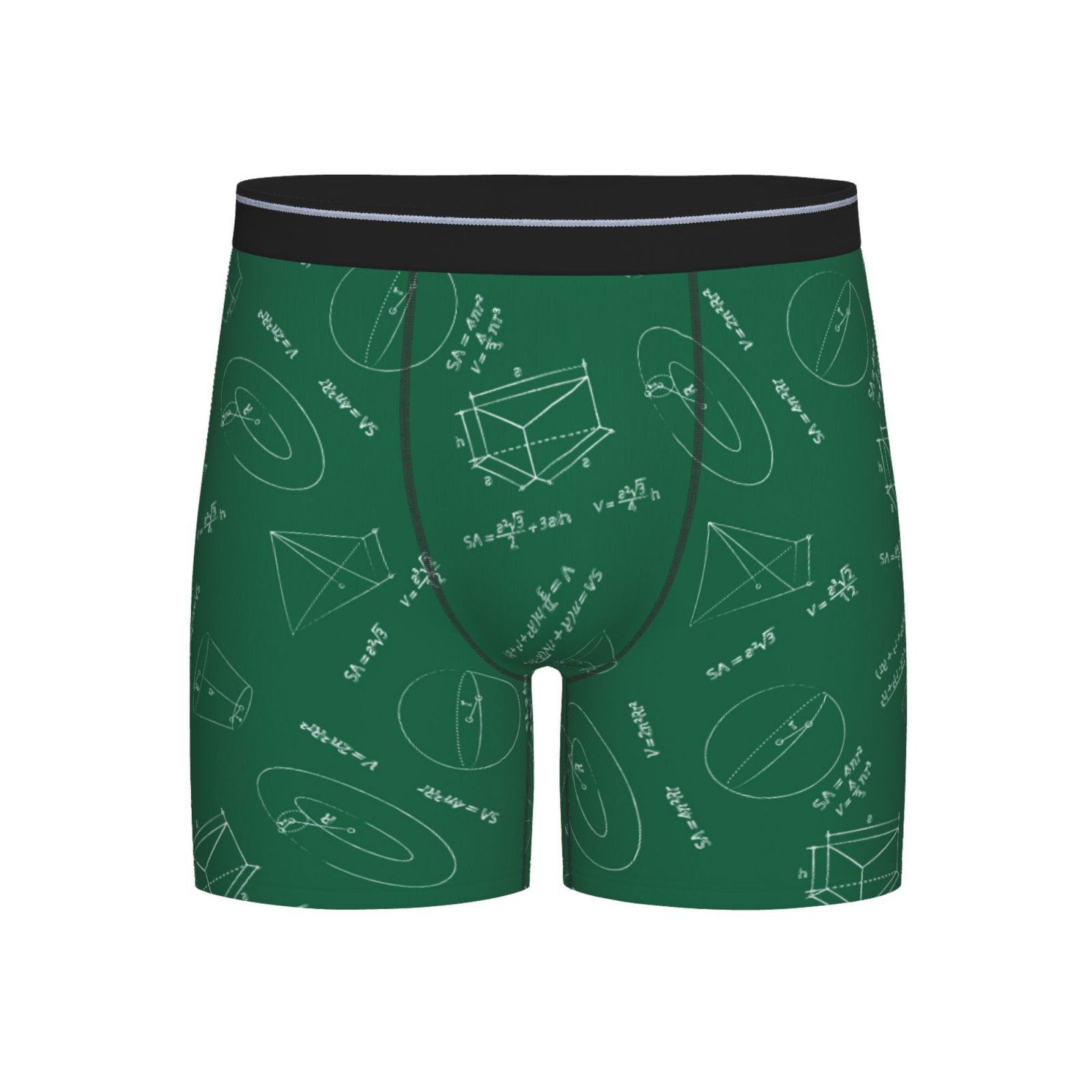 Mens Underwear, Green Math Equation Print Mens Underwear Boxer Briefs ...