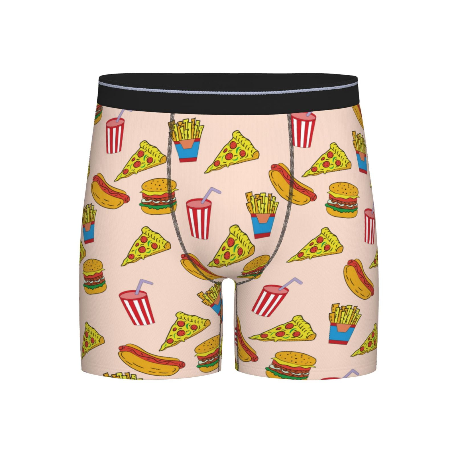 Mens Underwear, Hamburger Pizza Coke Mens Underwear Boxer Briefs, Soft ...