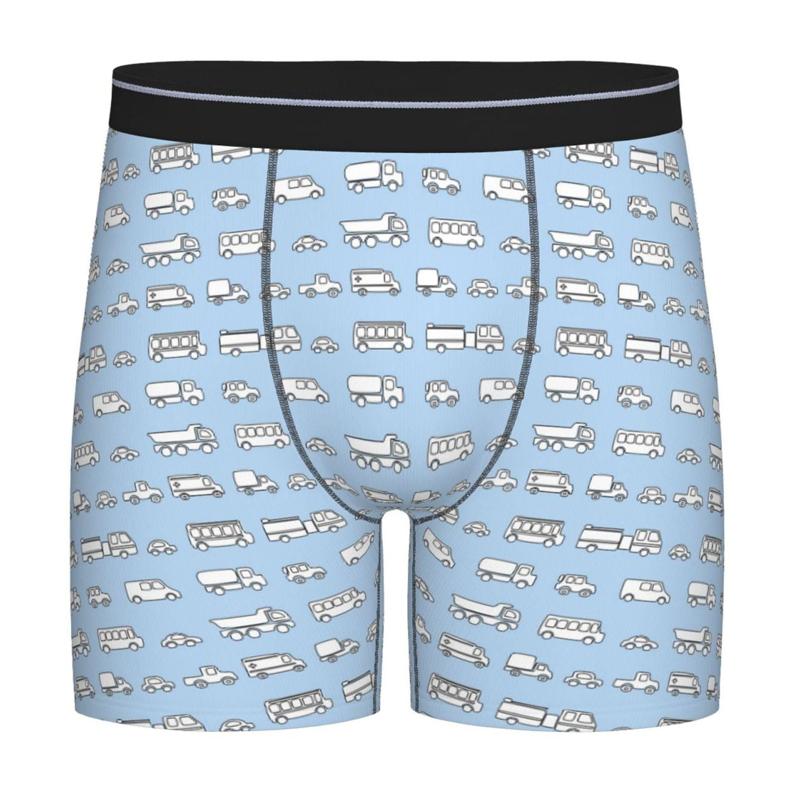 Mens Underwear, Hand Drawn Cartoon Car Mens Underwear Boxer Briefs ...