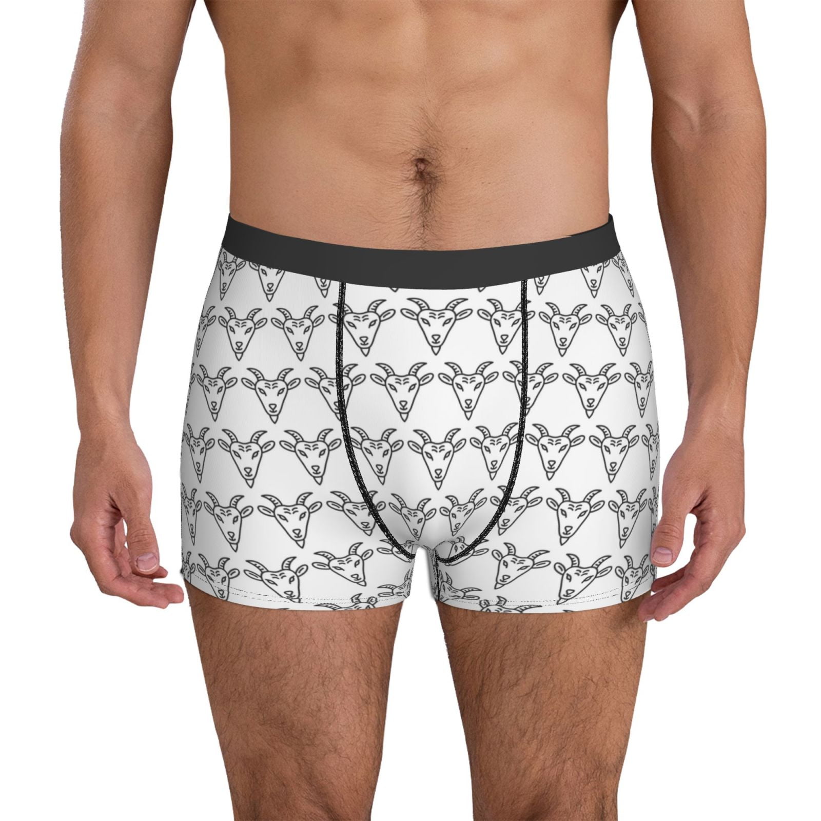 Mens Underwear, Hand Drawn Minimalist Goat Head Sexy Mens Underwear ...