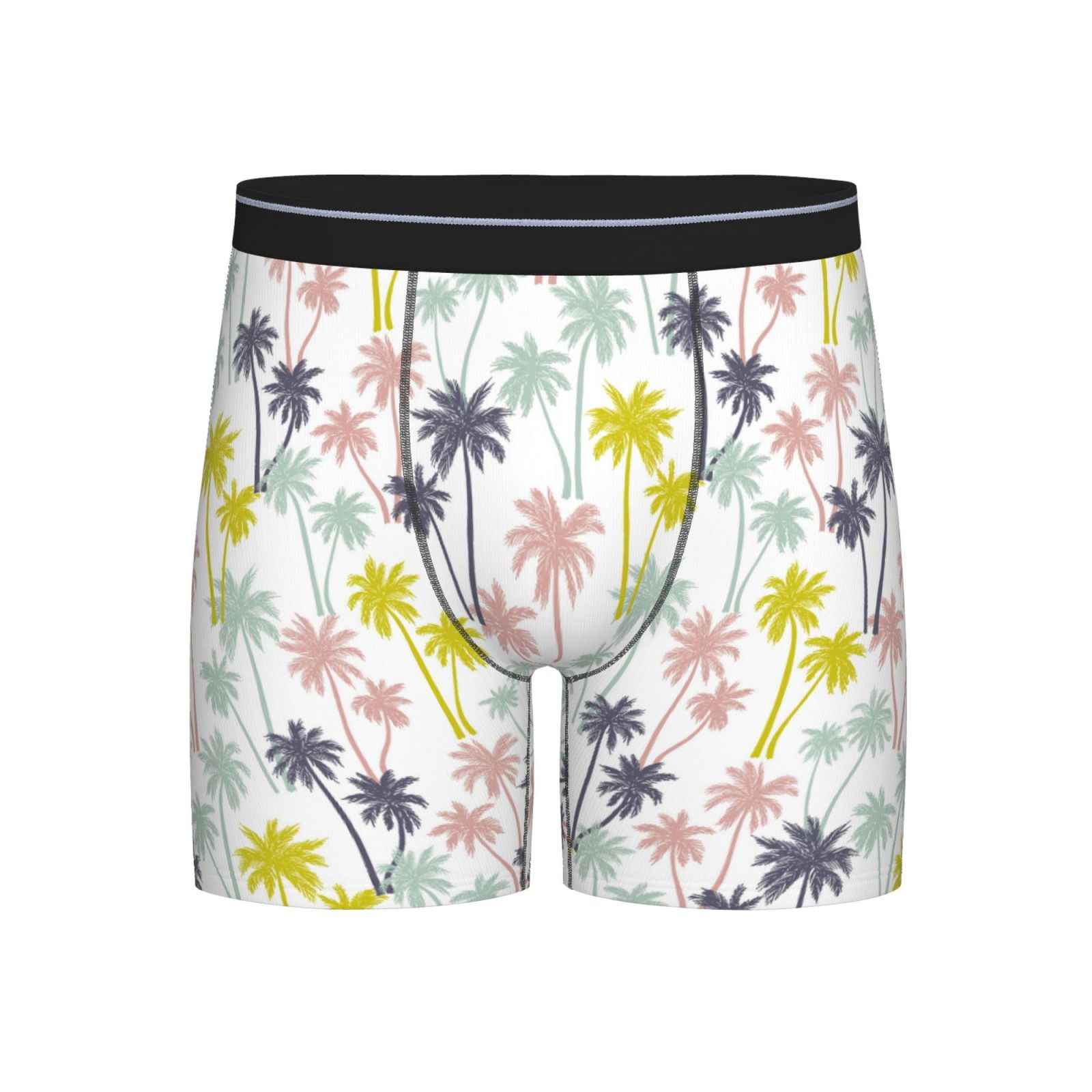 Mens Underwear, Hawaiian Style Tree Mens Underwear Boxer Briefs, Soft ...