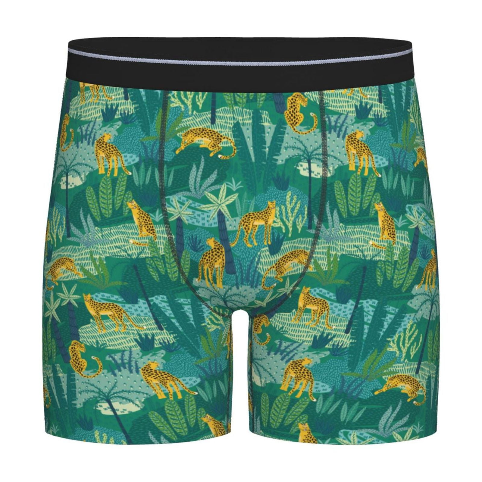 Mens Underwear, Jungle Leopard Mens Underwear Boxer Briefs, Soft ...