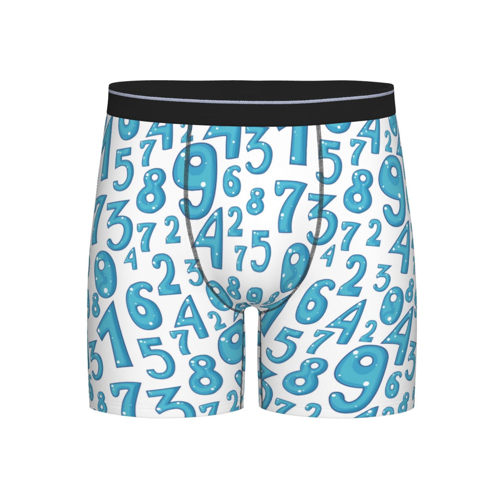 Mens Underwear, Math Numbers Colorful Mens Underwear Boxer Briefs, Soft ...