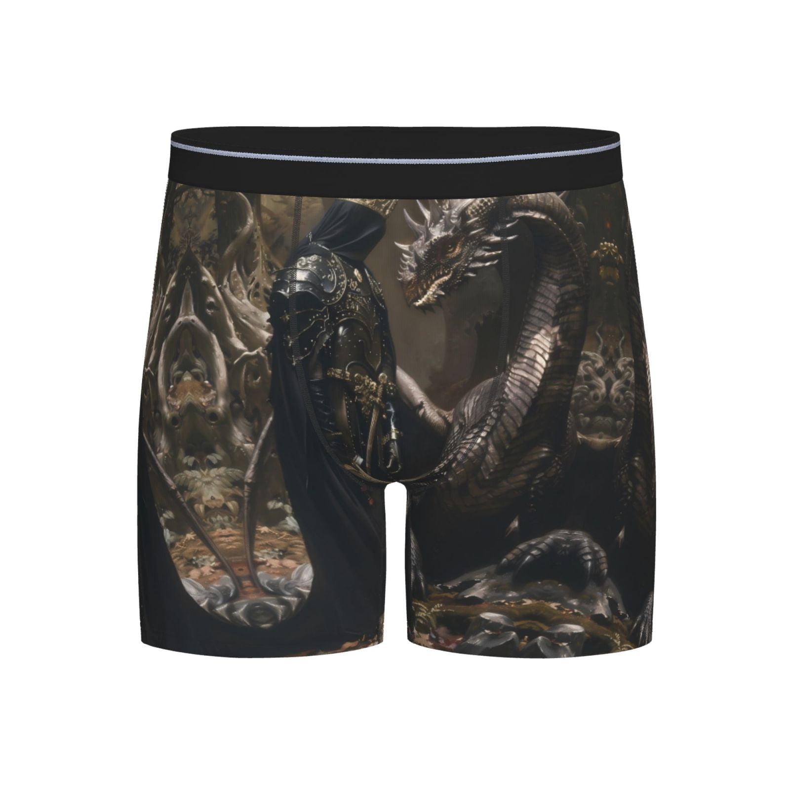 Mens Underwear, Medieval Knight And Dragon Mens Underwear Boxer Briefs ...