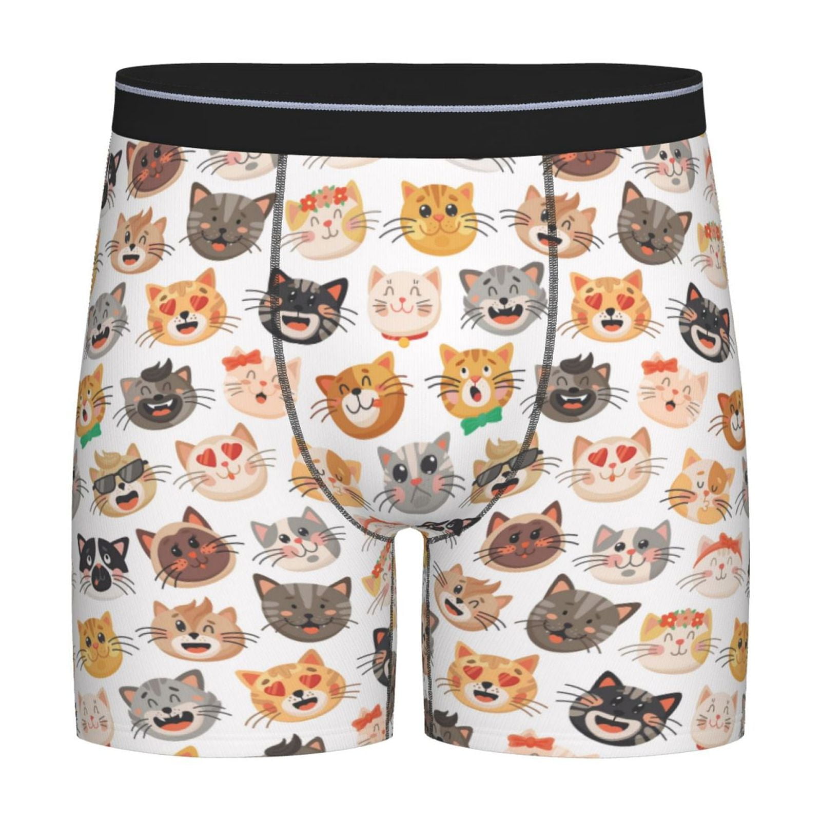 Mens Underwear, Modern Diverse Cartoon Cute Cats Mens Underwear Boxer Briefs, Soft Breathable ...