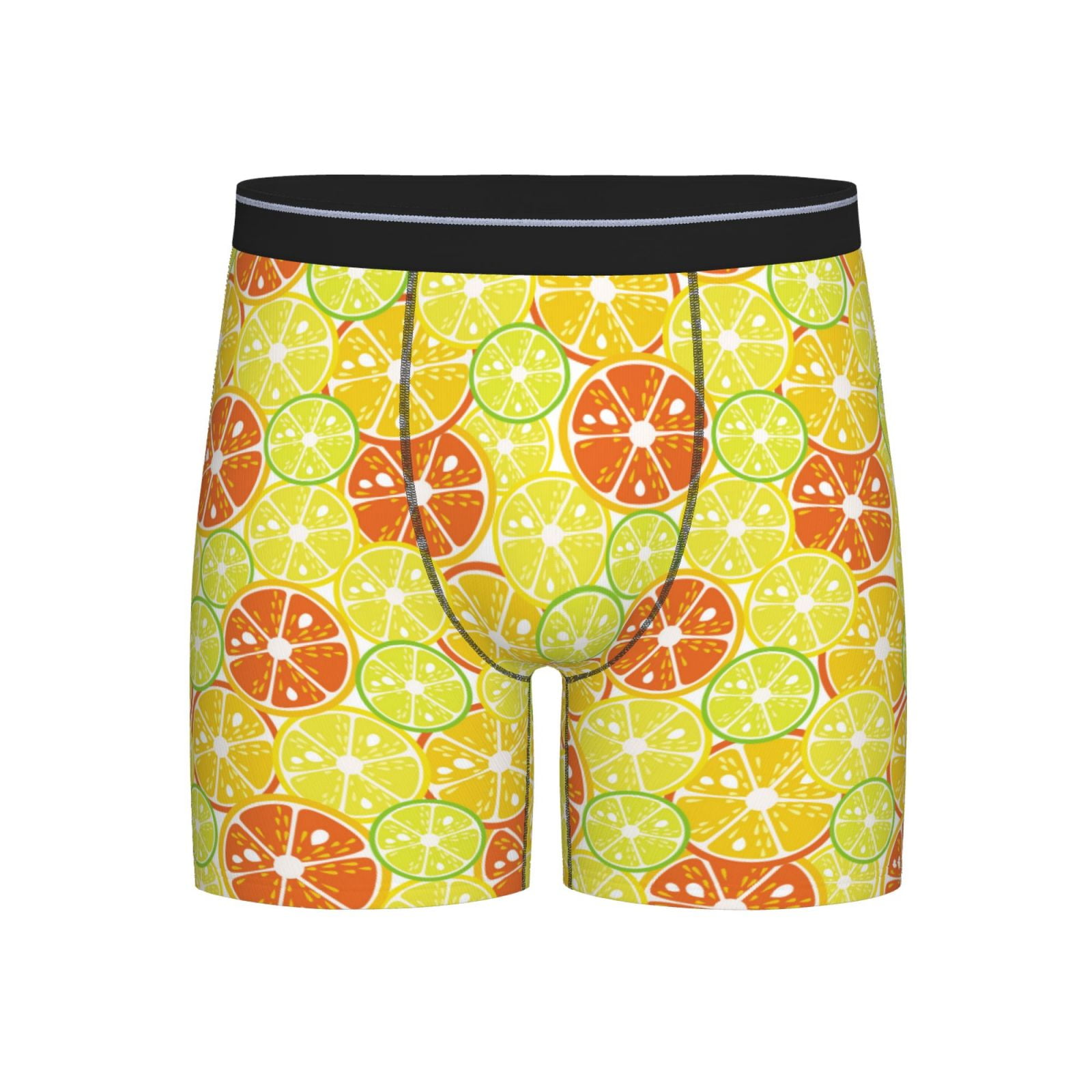Mens Underwear, Orange Lemon Mens Underwear Boxer Briefs, Soft ...