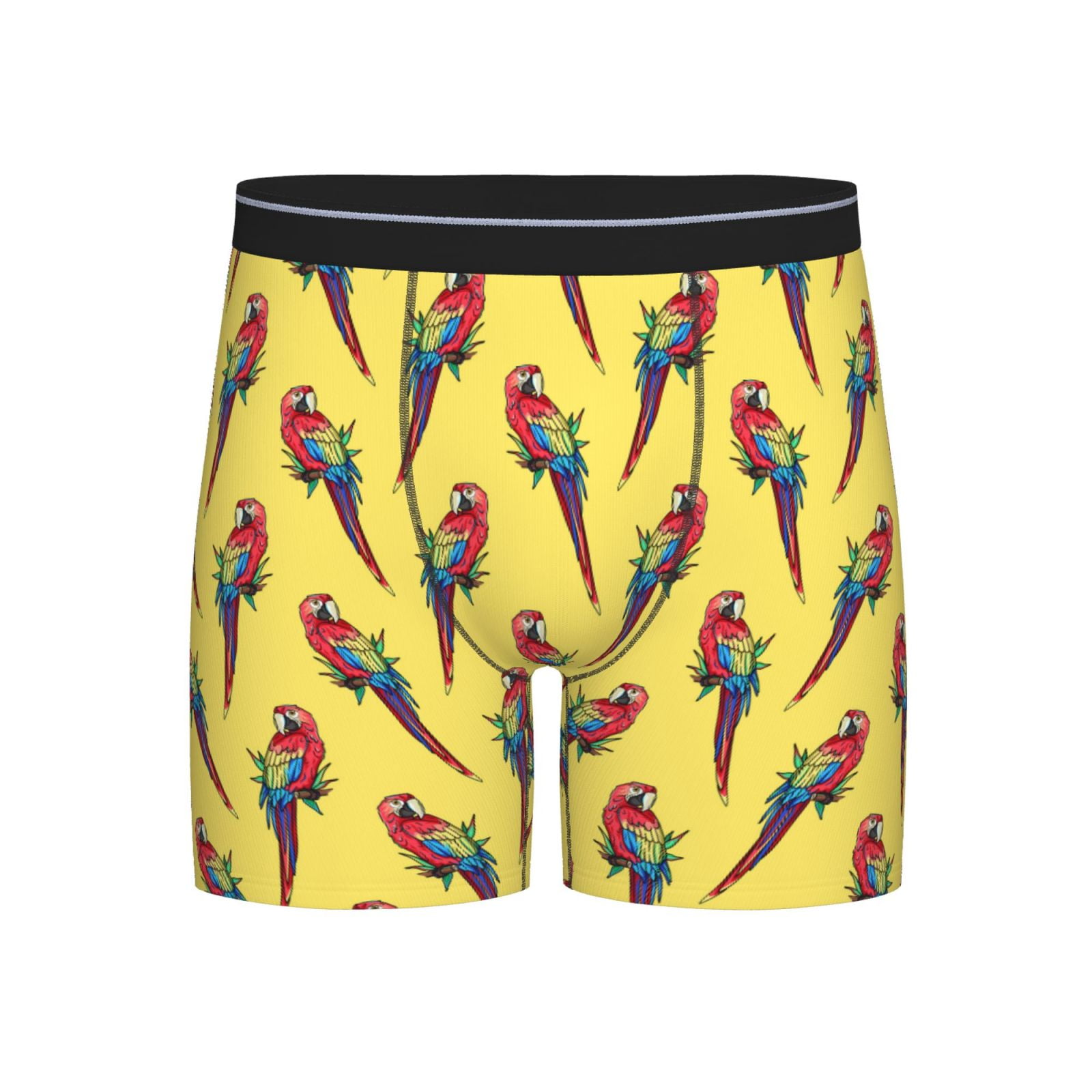 Mens Underwear, Painted Colorful Cute Parrots Mens Underwear Boxer ...