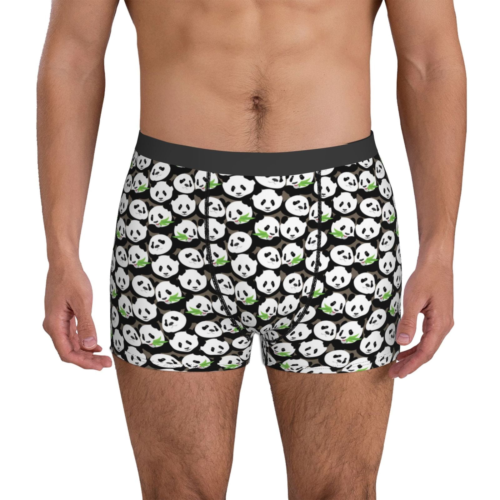 Mens Underwear - Panda Bear Breathable Stretch Boxers for Men Athletic ...