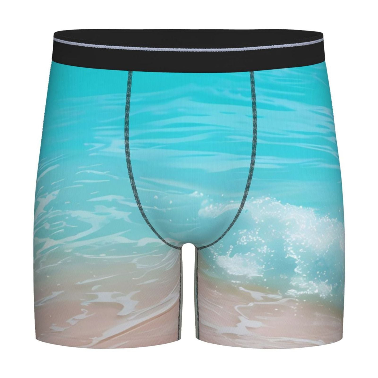 Mens Underwear, Pink Float Ring On Beach Mens Underwear Boxer Briefs ...
