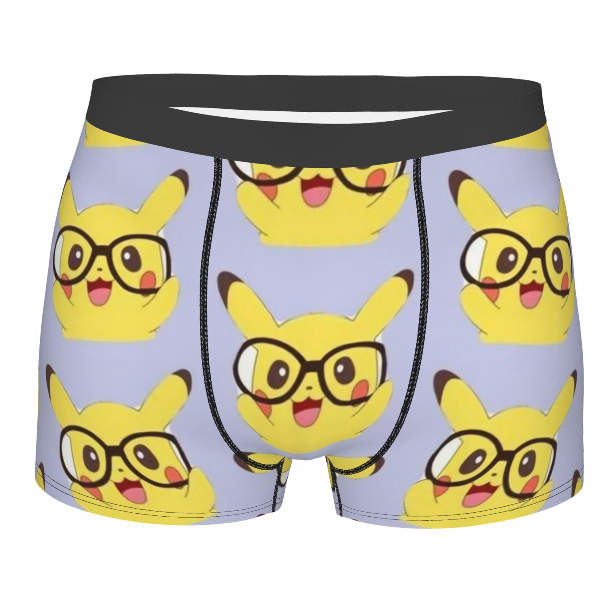 Mens Underwear,Pokémon-Pikachu Wearing glasses Boxer Briefs,Breathable ...