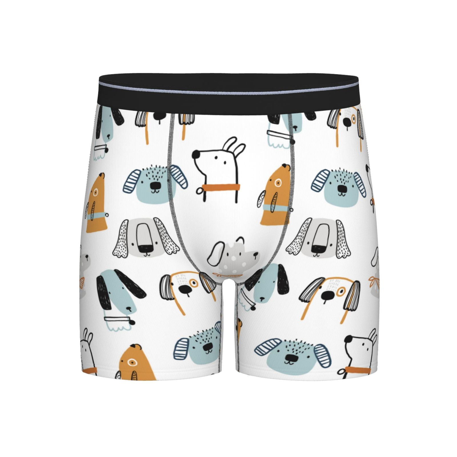 Mens Underwear, Puppy Print B Mens Underwear Boxer Briefs, Soft ...