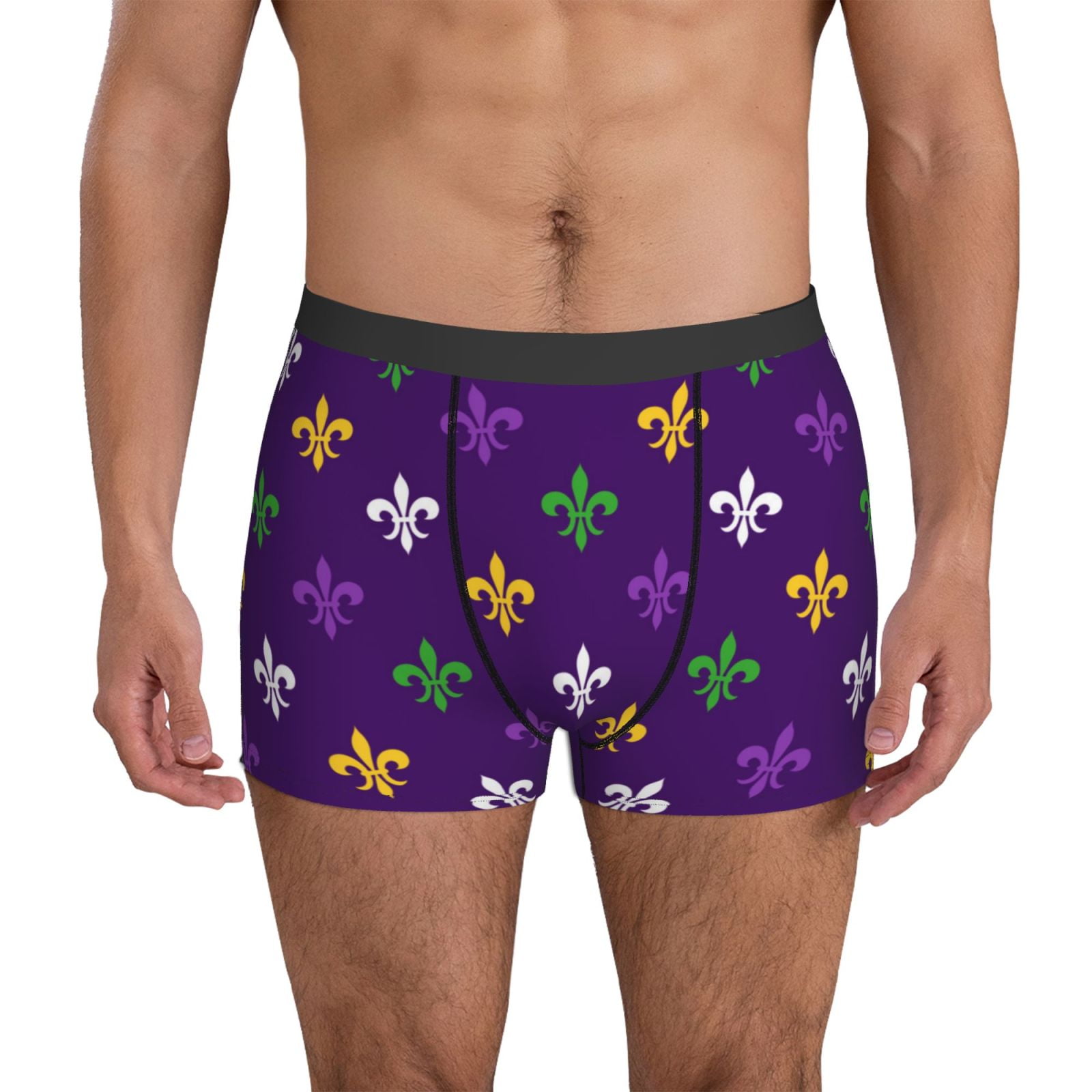 Mens Underwear - Purple Mardi Gras Breathable Stretch Boxers for Men ...