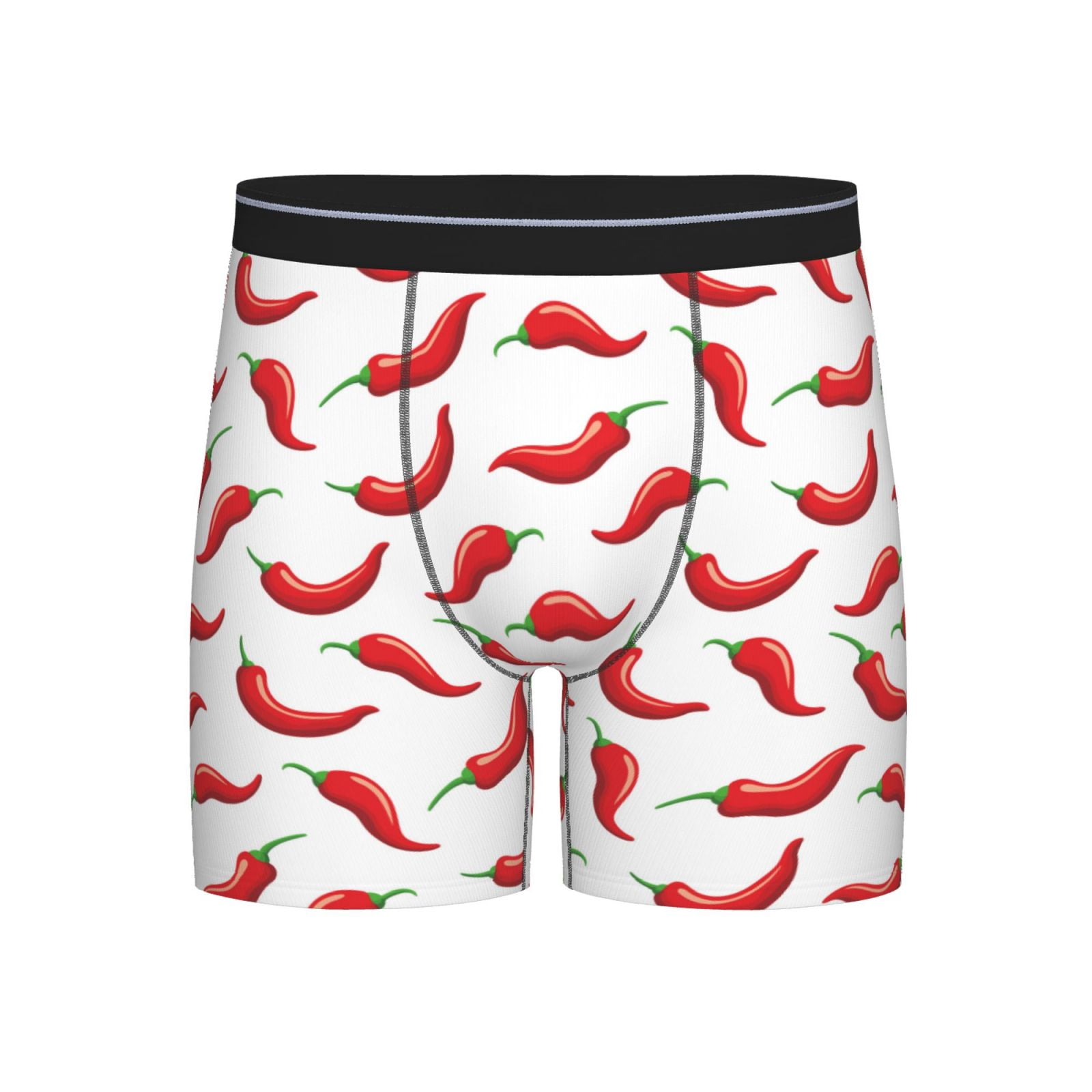Mens Underwear, Red Chili Pepper Pattern Mens Underwear Boxer Briefs ...