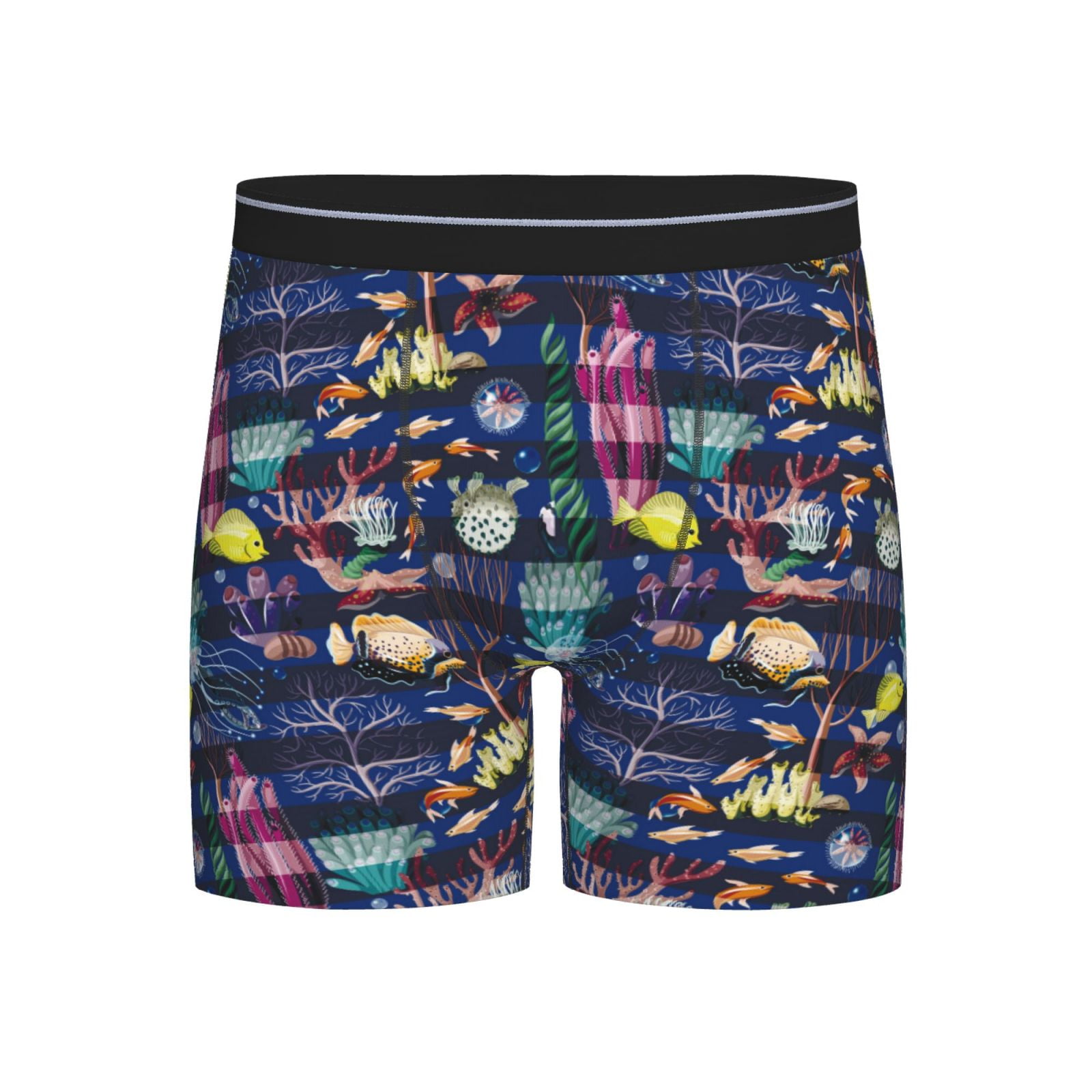 Mens Underwear, Sea Inhabitans And Herb Mens Underwear Boxer Briefs ...