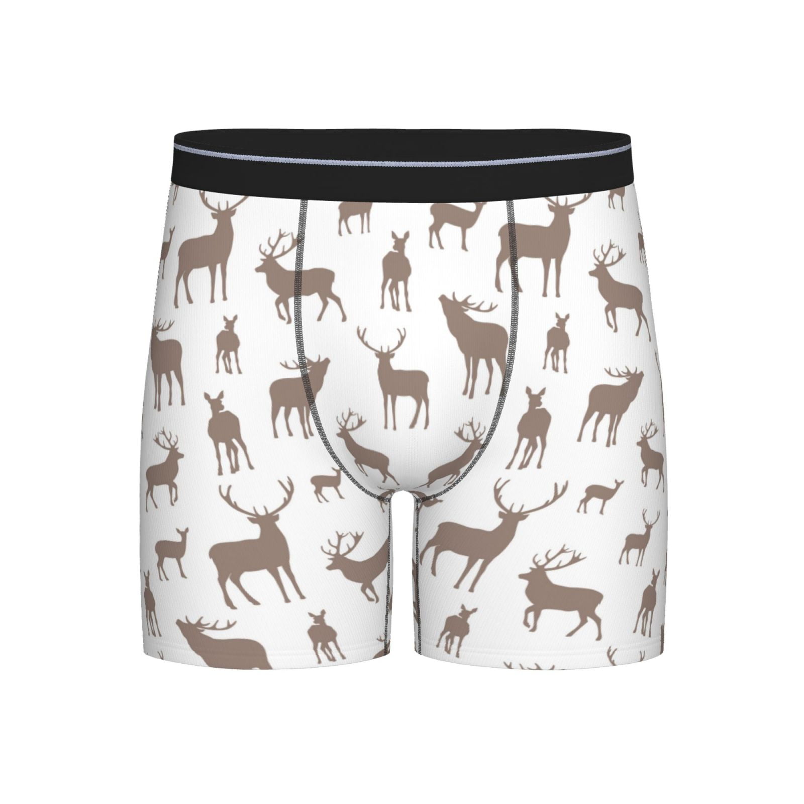 Mens Underwear, Simple Elk Deer Brown Mens Underwear Boxer Briefs, Soft ...