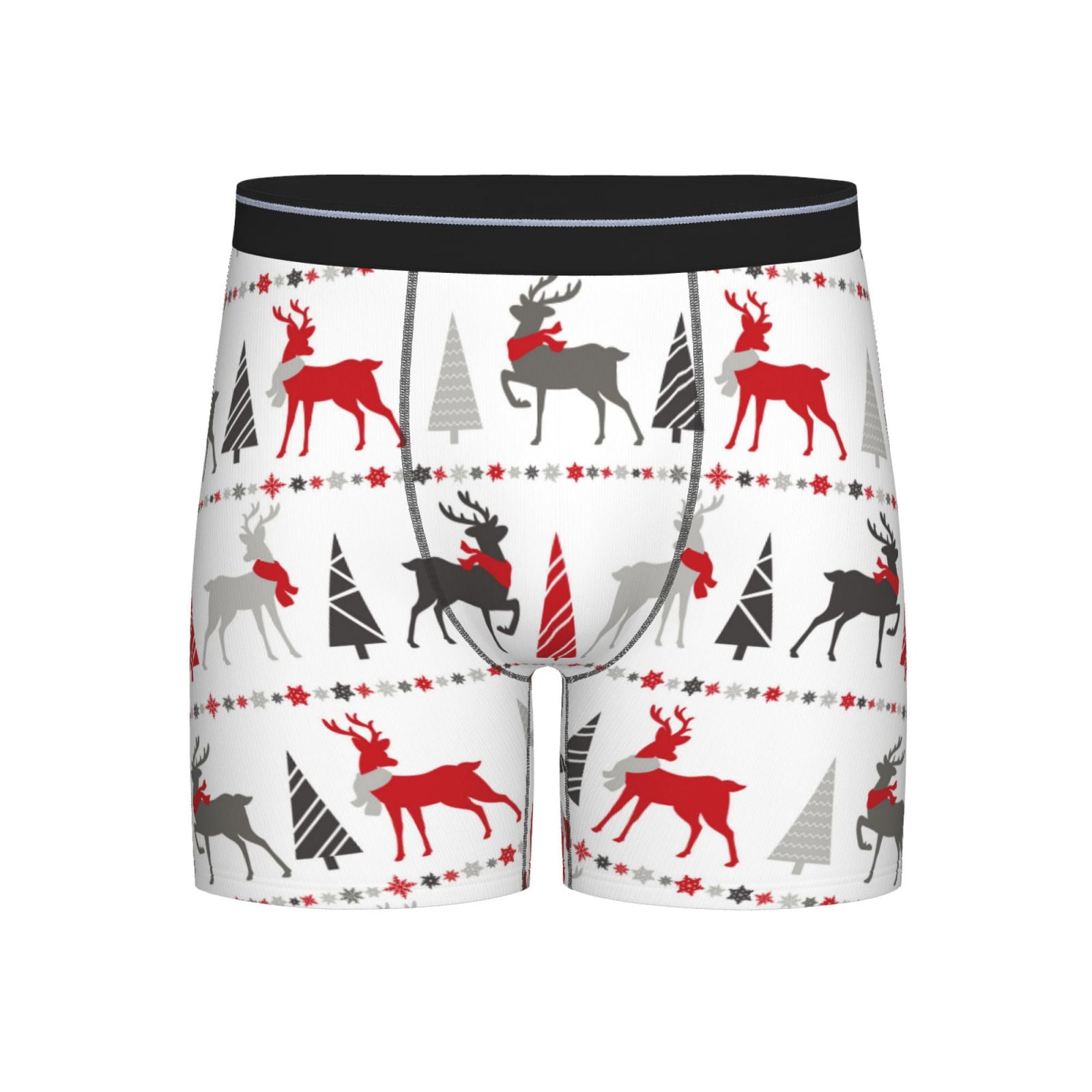 Mens Underwear, Simple Elk Deer Christmas Tree Mens Underwear Boxer ...