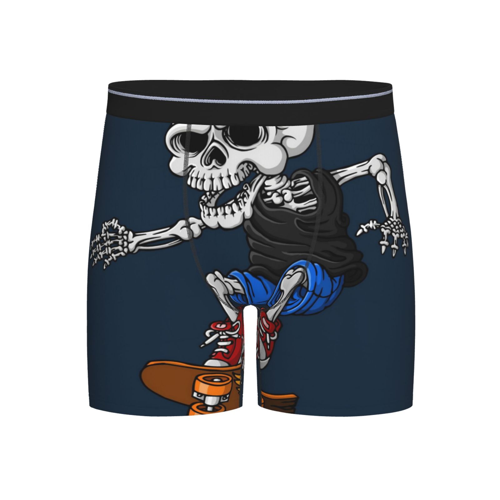 Mens Underwear, Skater Skeleton Thrills Mens Underwear Boxer Briefs ...
