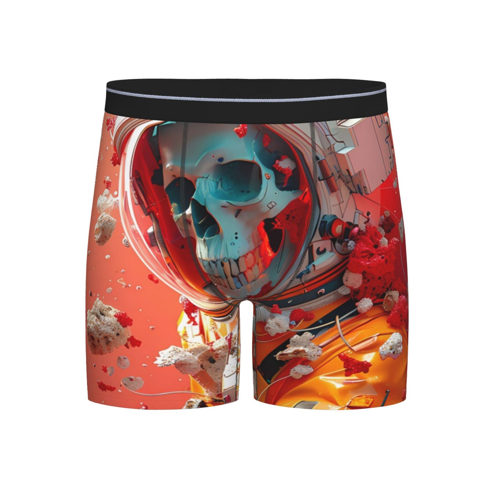 Mens Underwear, Space Skeleton Art Mens Underwear Boxer Briefs, Soft ...