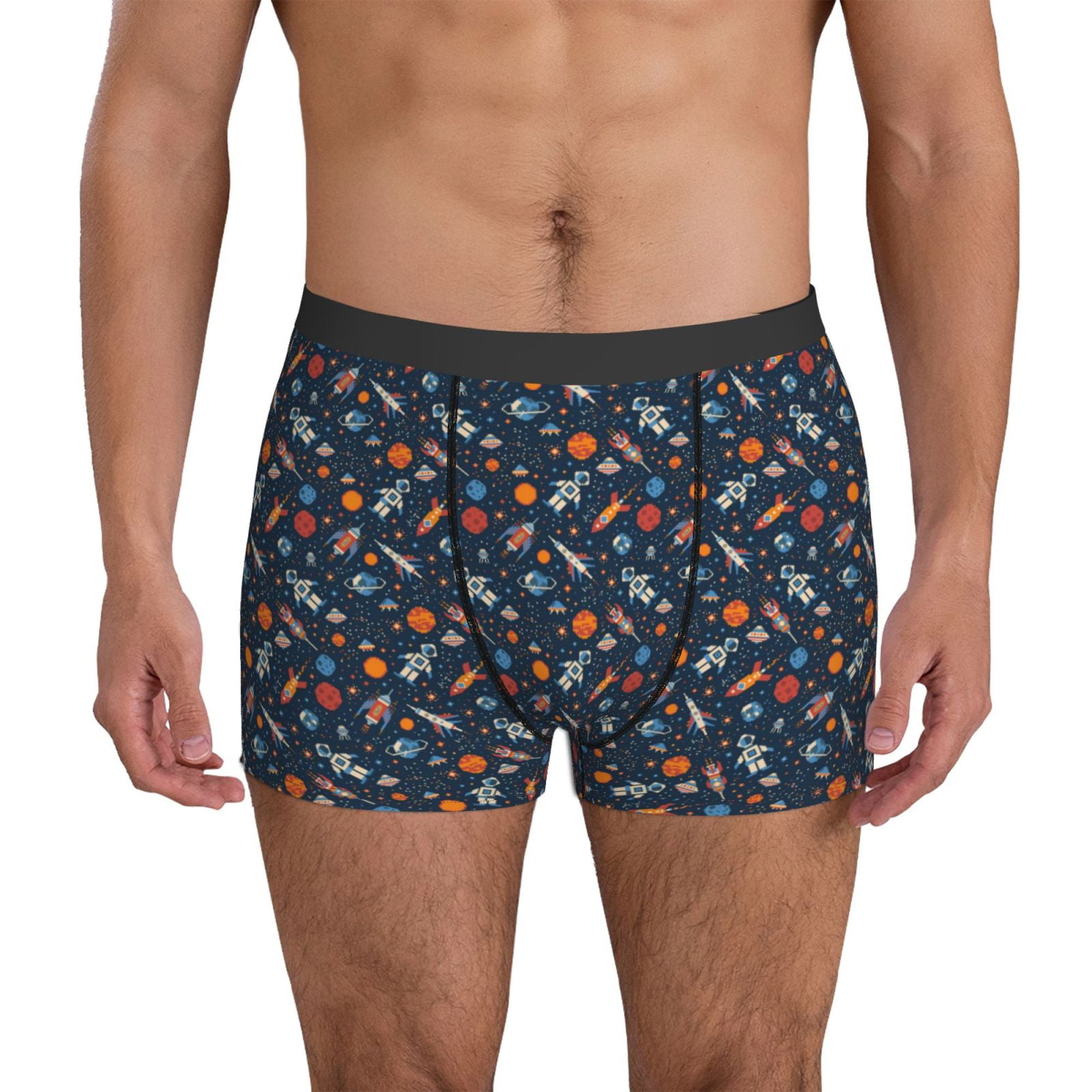 Mens Underwear - Spaceships And Stars In Outer Space Breathable Stretch ...