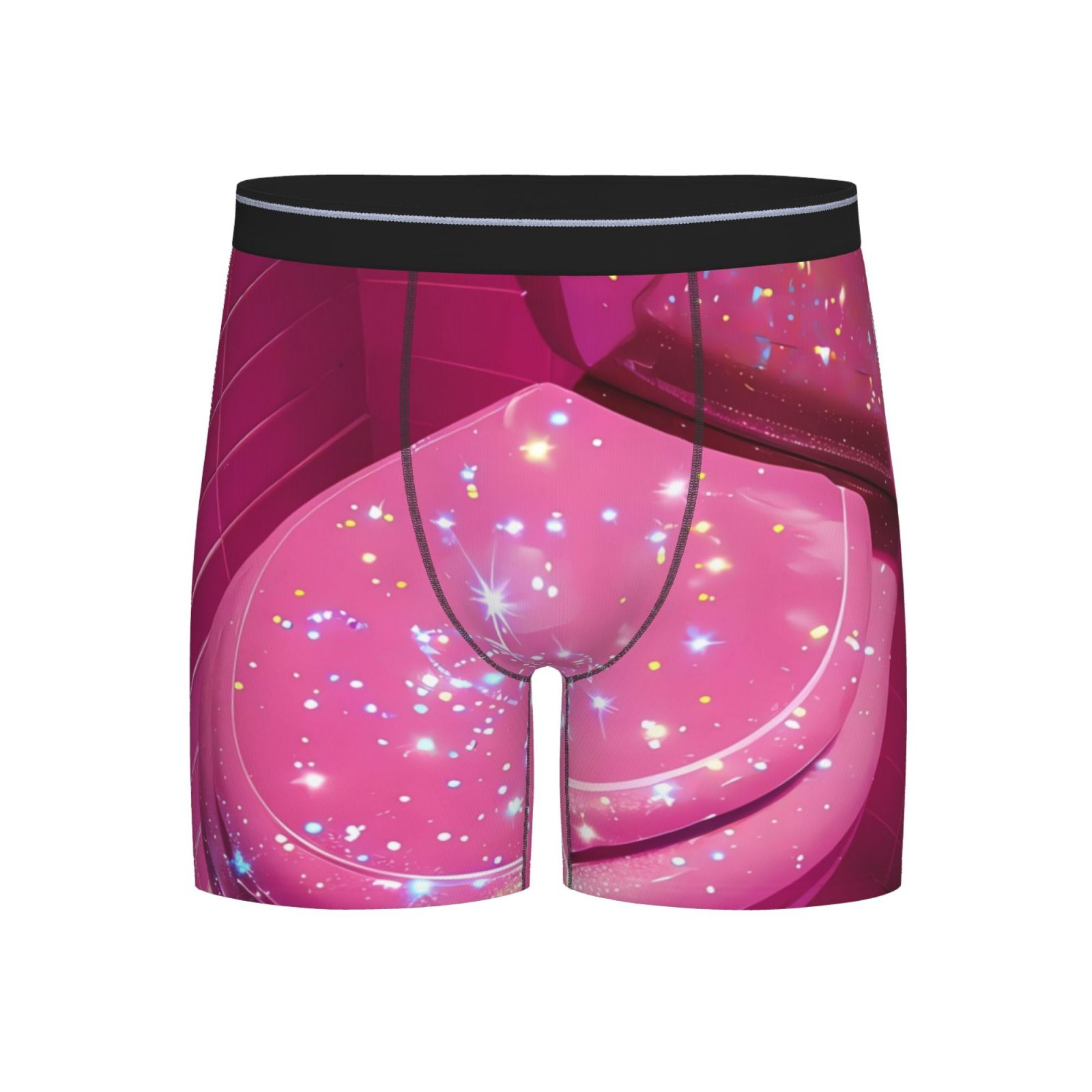 Mens Underwear, Sparkling Pink Toilet Mens Underwear Boxer Briefs, Soft ...