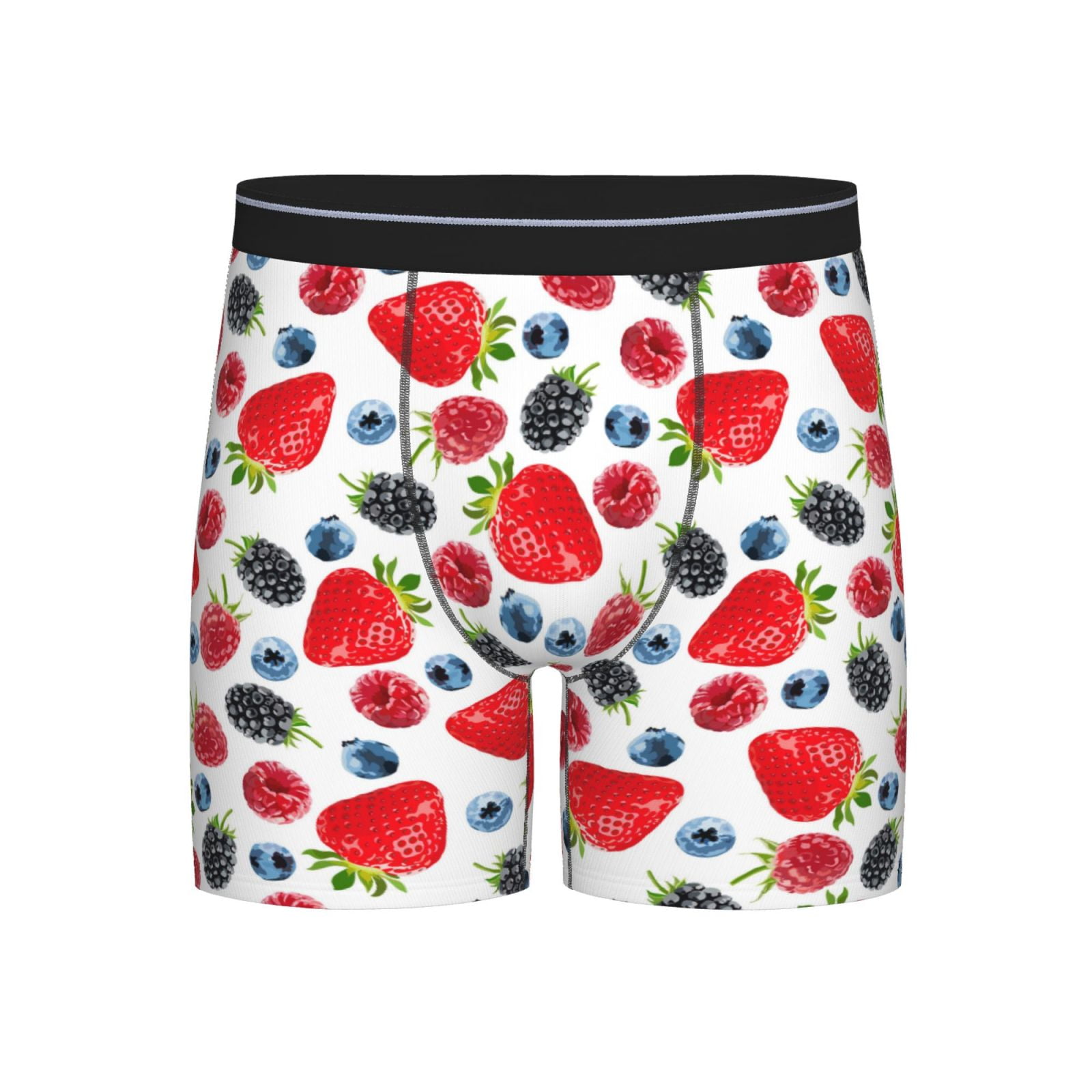 Mens Underwear, Strawberry Blueberries Mens Underwear Boxer Briefs ...
