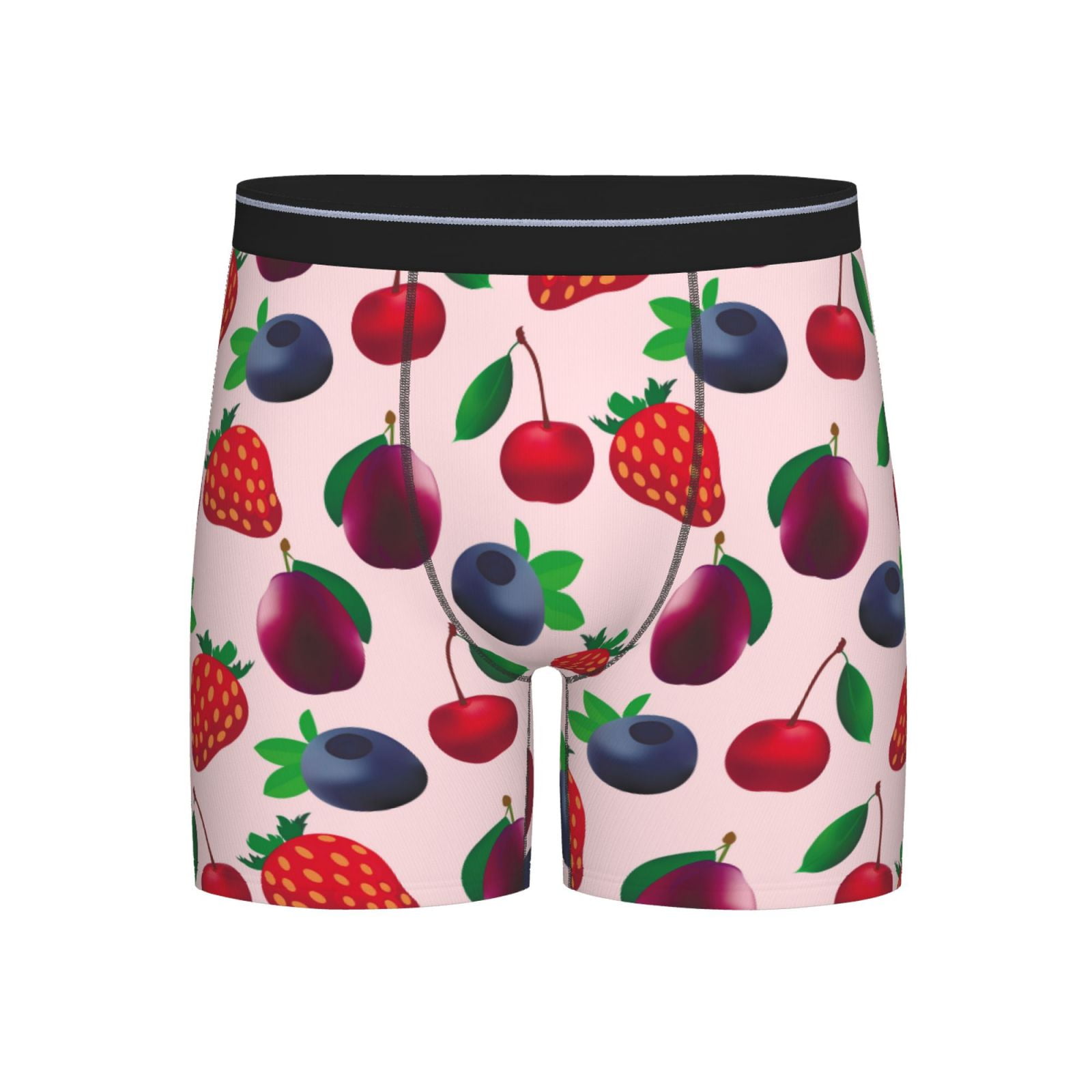 Mens Underwear, Strawberry Blueberry Design Mens Underwear Boxer Briefs ...