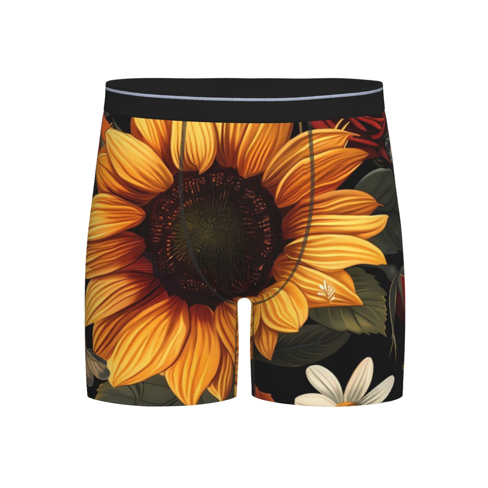 Mens Underwear, Sunflower Floral Butterfly Mens Underwear Boxer Briefs ...