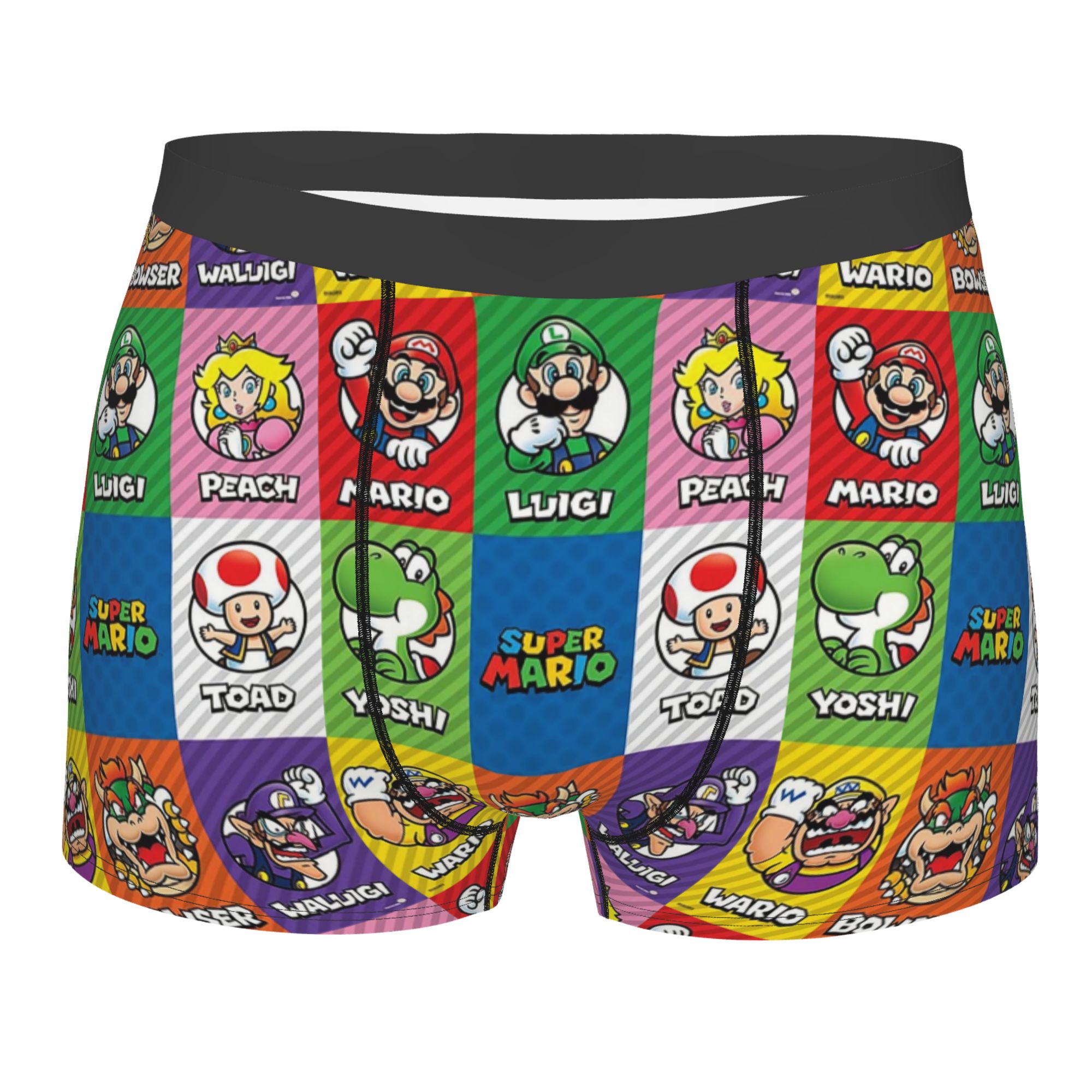 Mens Underwear,Super-Mario Characters Poster Boxer Briefs,Breathable ...