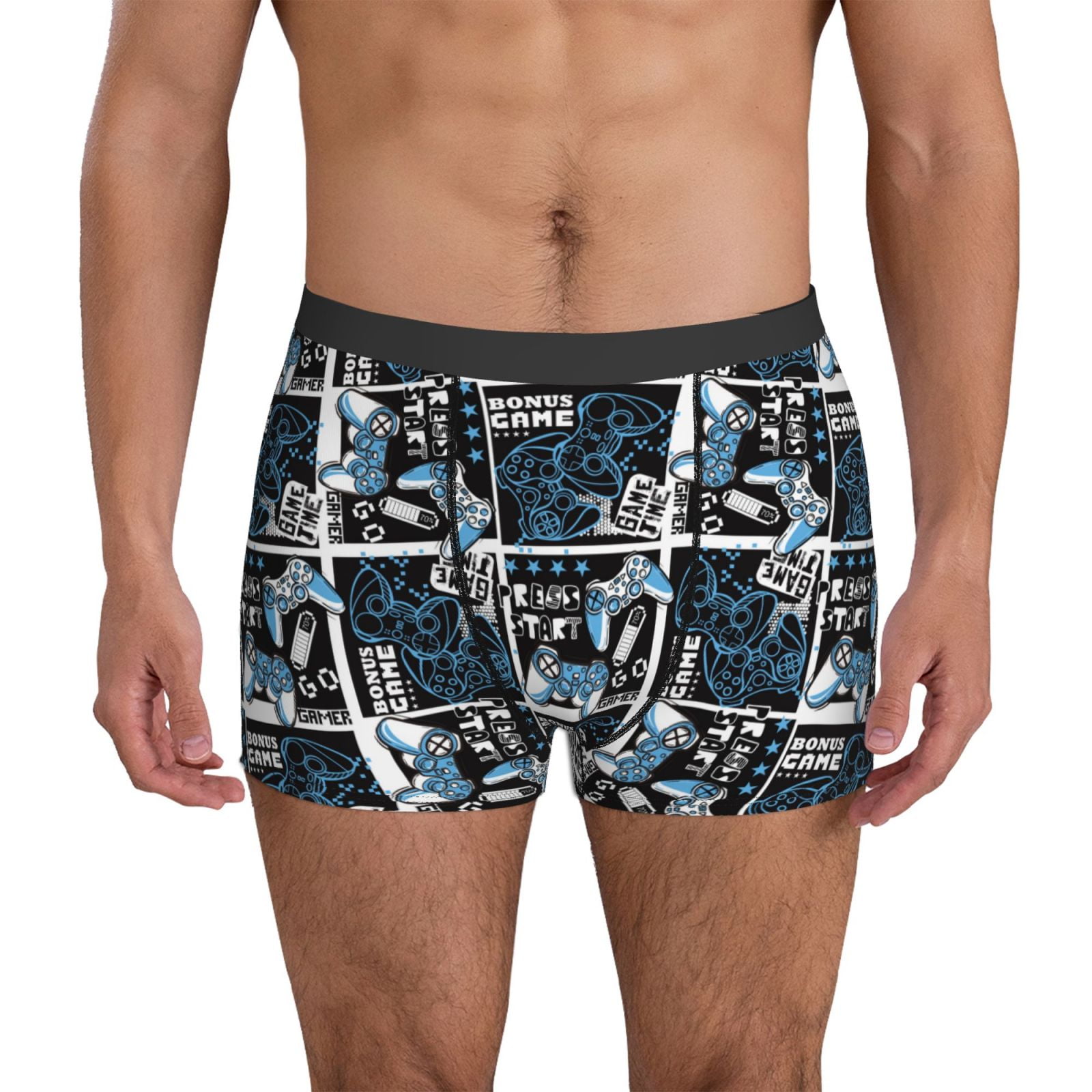 Mens Underwear - Technological Lines Game Handle Breathable Stretch ...