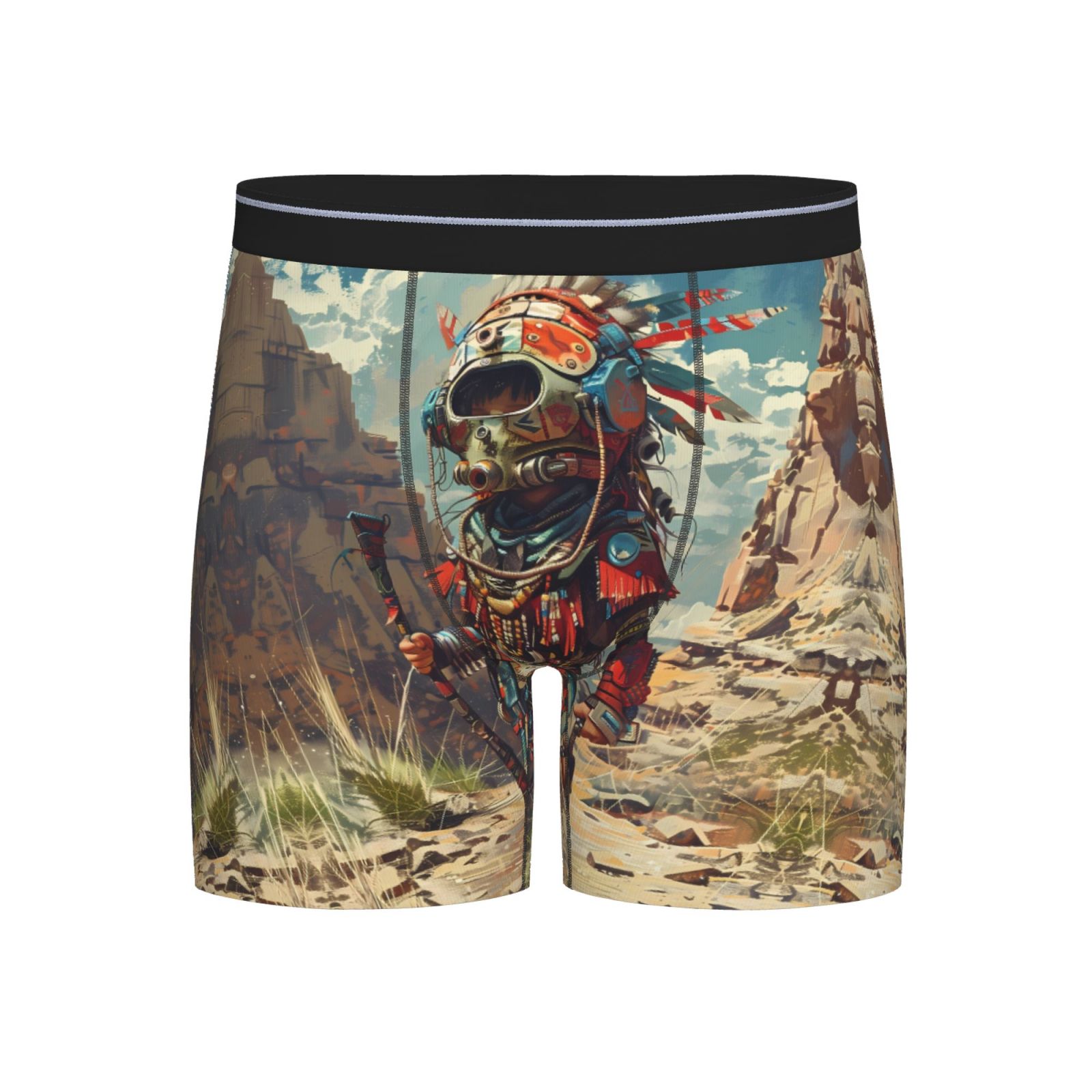 Mens Underwear, Tribal Futuristic Warrior Mens Underwear Boxer Briefs ...