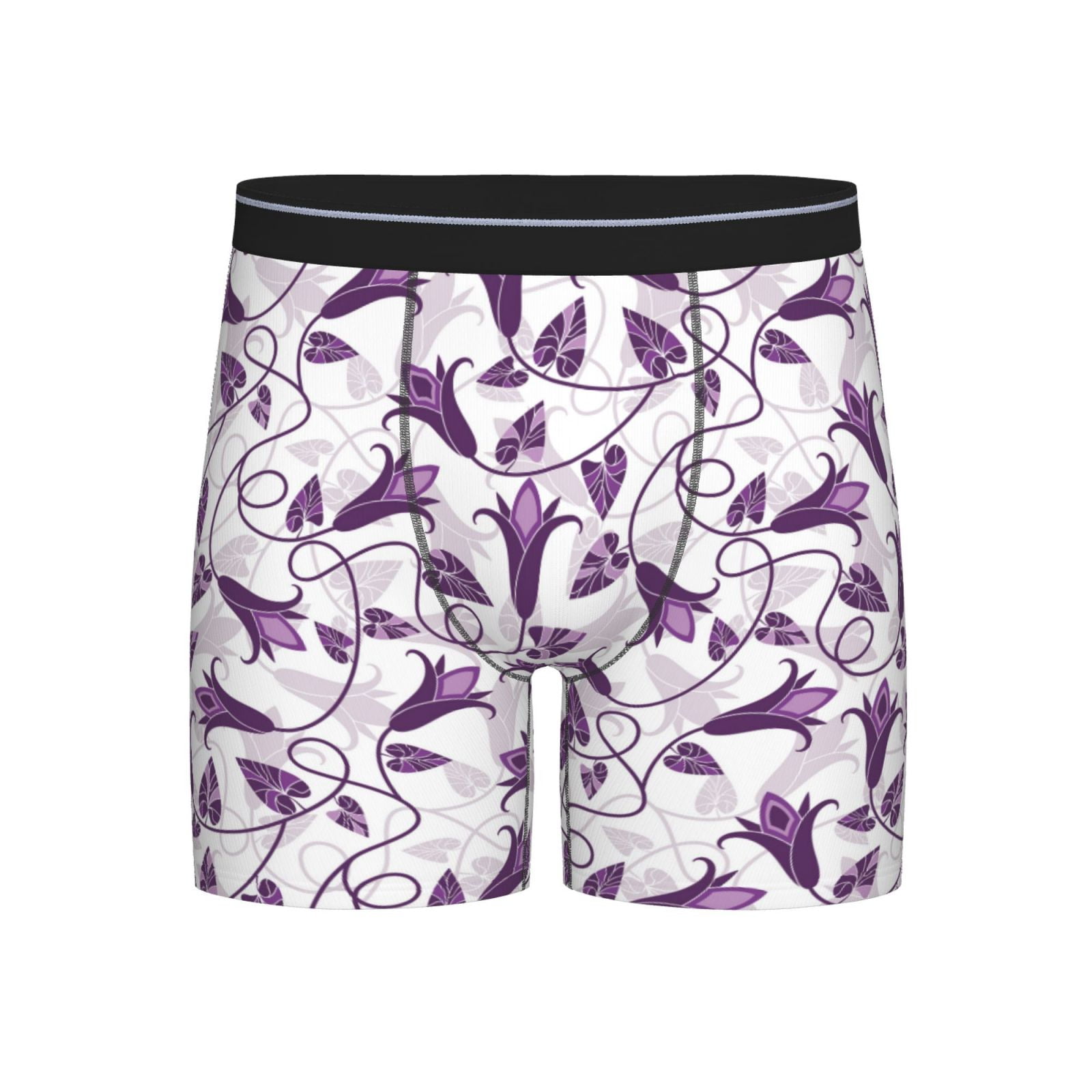 Mens Underwear, Violets Flowers Fujiman Mens Underwear Boxer Briefs ...