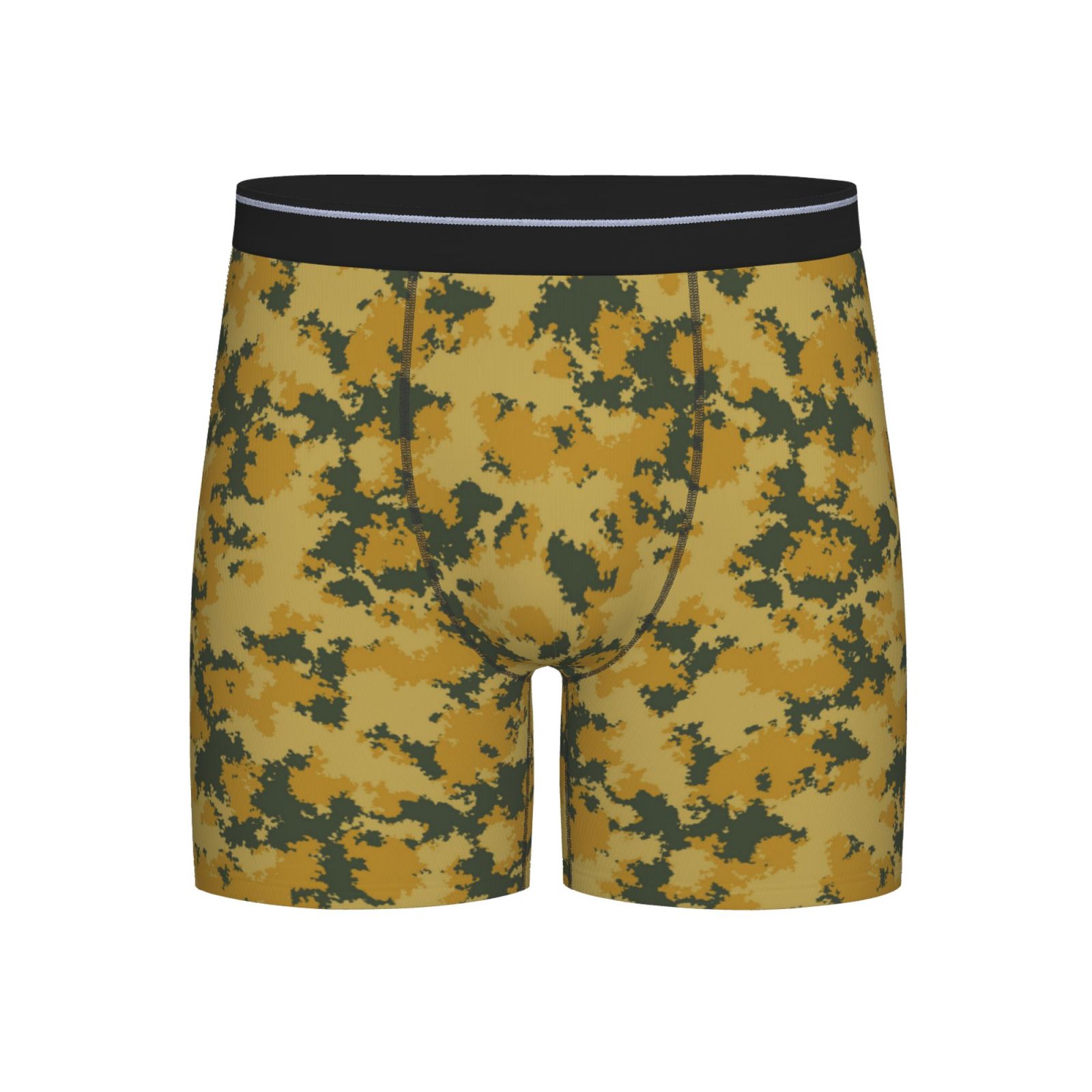 Mens Underwear, Yellow Camouflage Mens Underwear Boxer Briefs, Soft ...