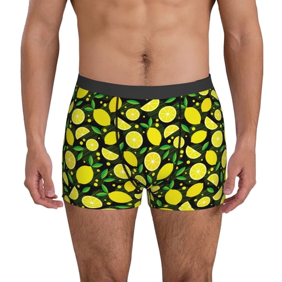 Mens Underwear, cute Lemon yellow Sexy Mens Underwear Boxer Briefs ...