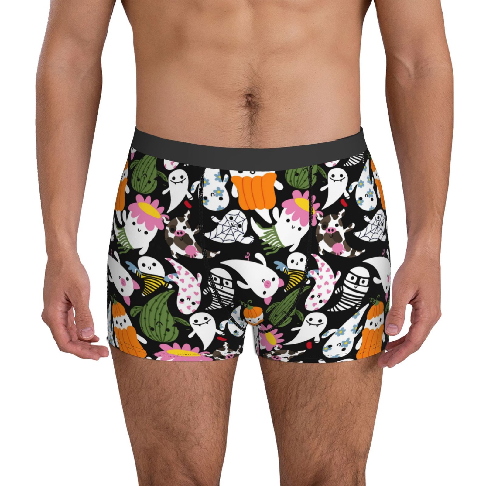 Mens Underwear - halloween cute ghost cartoon Breathable Stretch Boxers ...
