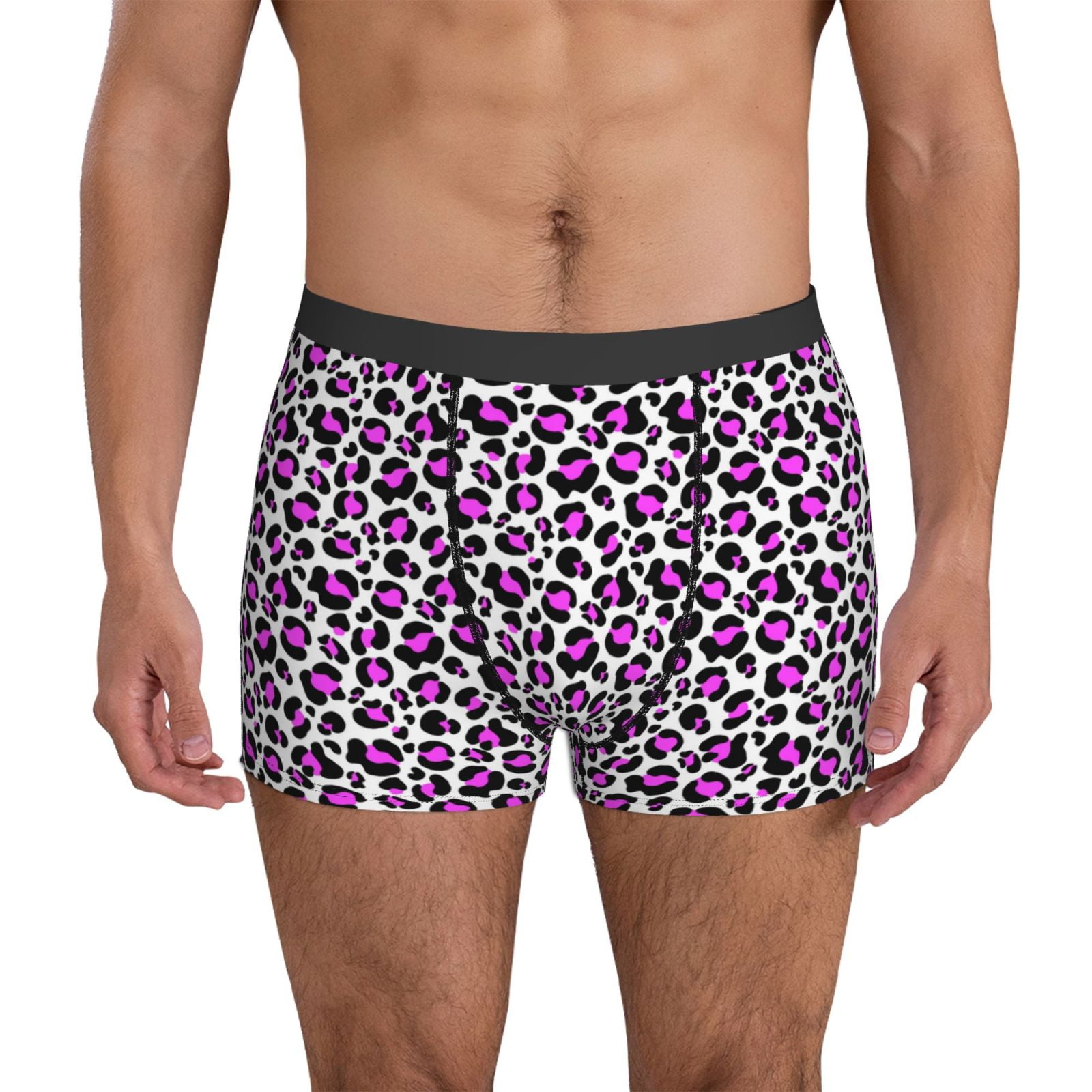 Mens Underwear - leopard print pink cute stylish Breathable Stretch ...