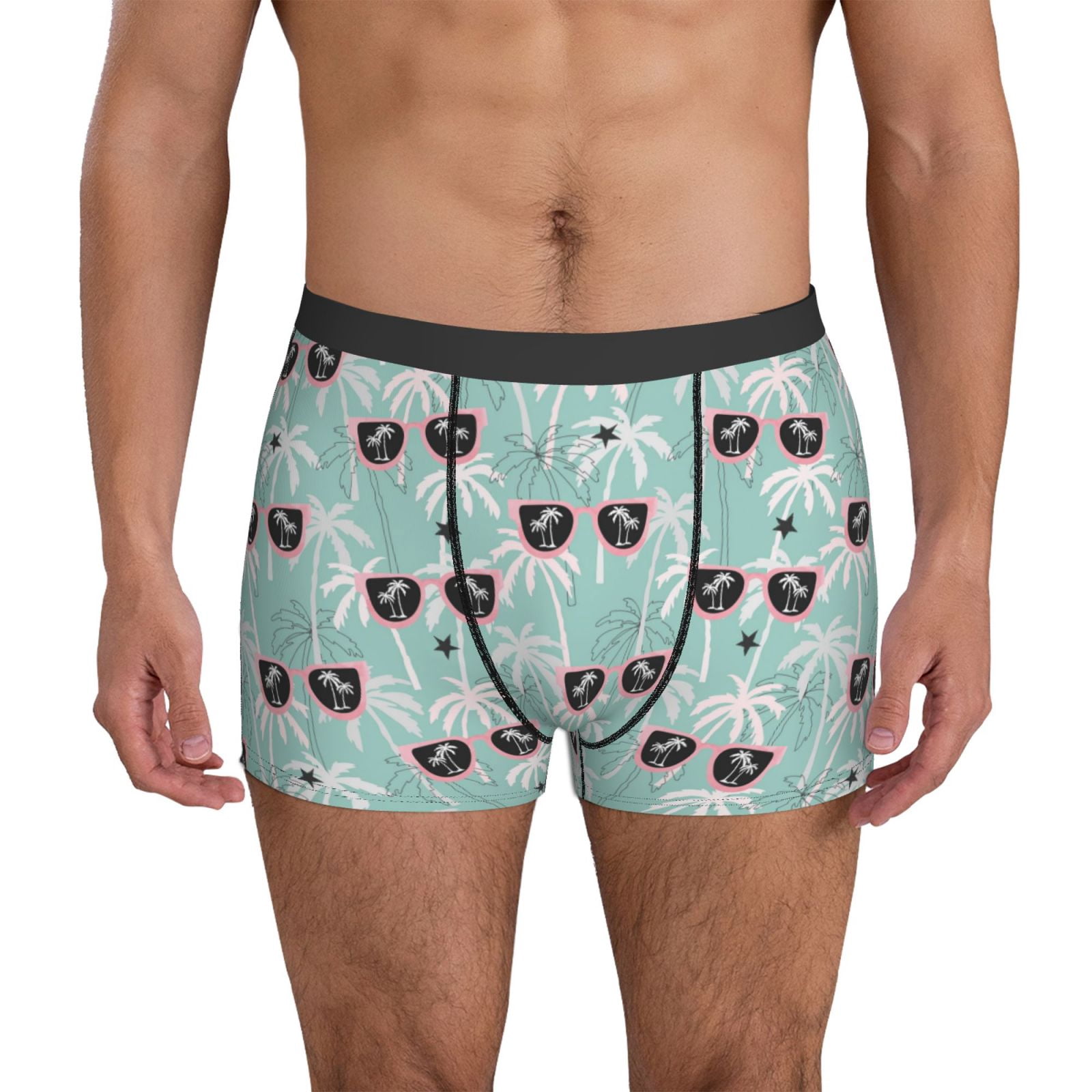 Mens Underwear - tropical palm trees sunglasses Breathable Stretch ...