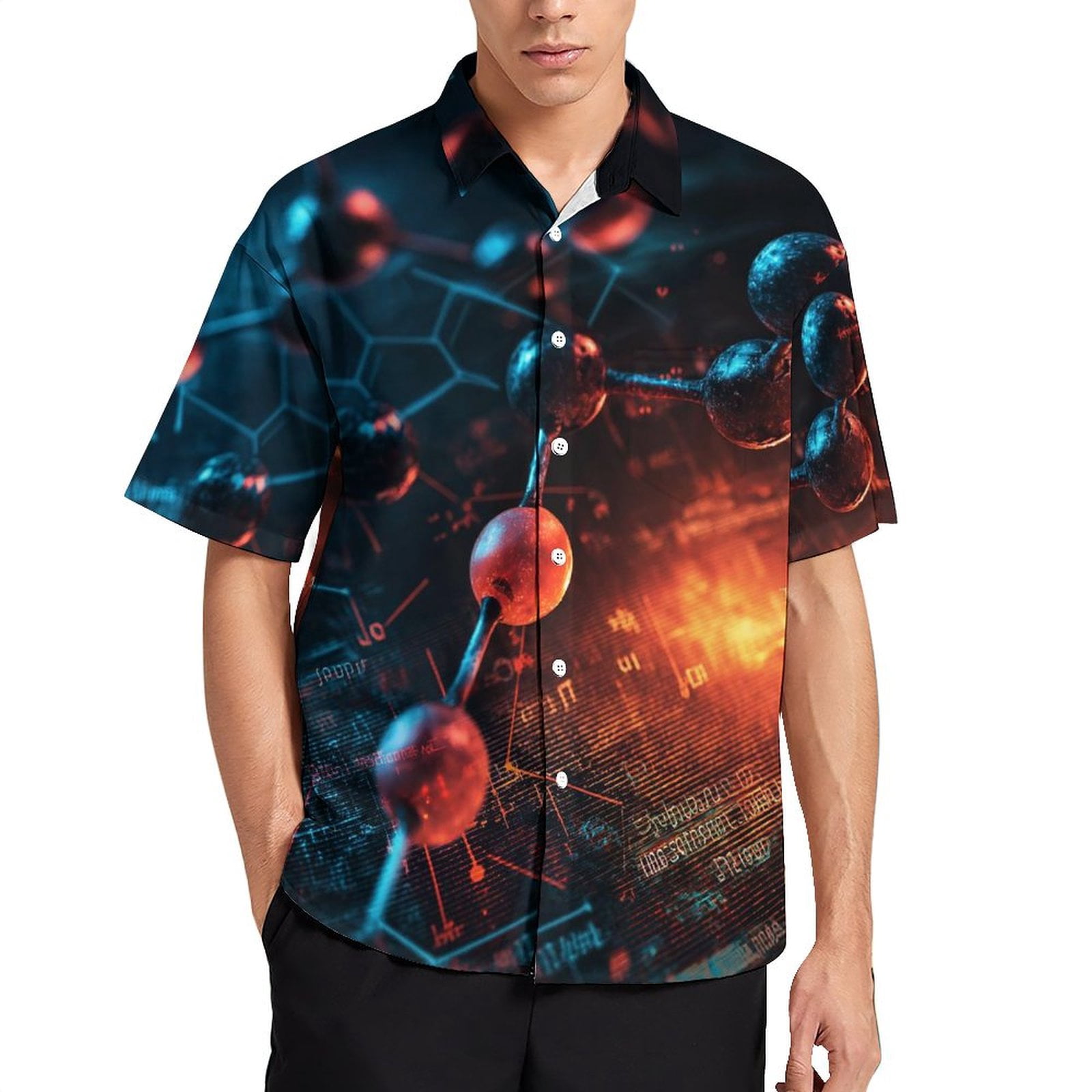Mens Unique Pattern Molecular Structure Digital Background Design ...